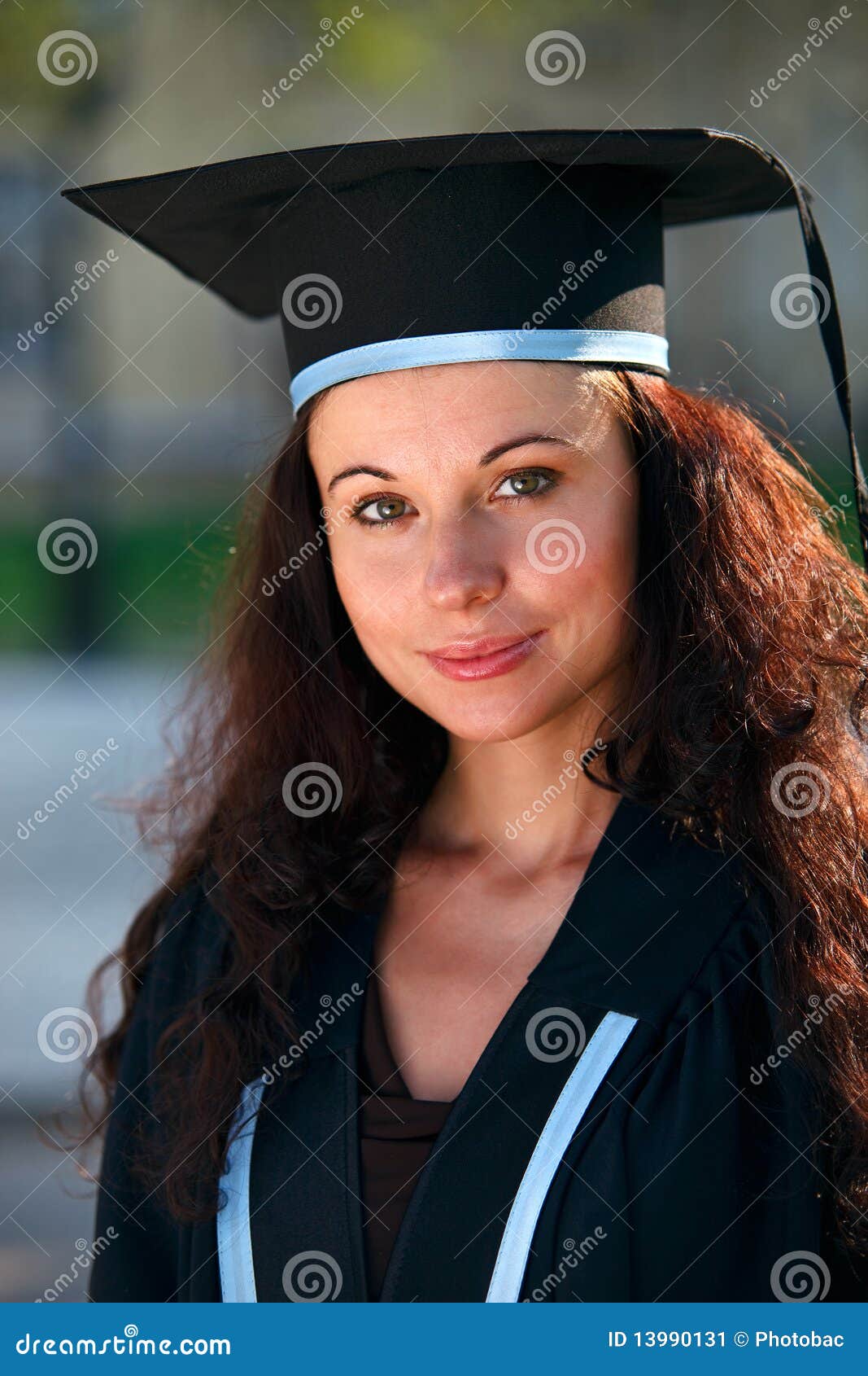 Close-up Portrait of Female Graduate Stock Image - Image of person ...