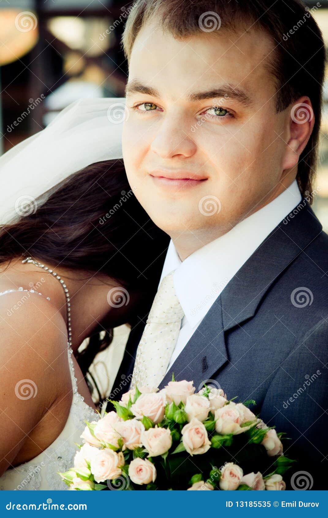 Close-up Portrait of a Groom Stock Image - Image of portrait, kissing ...