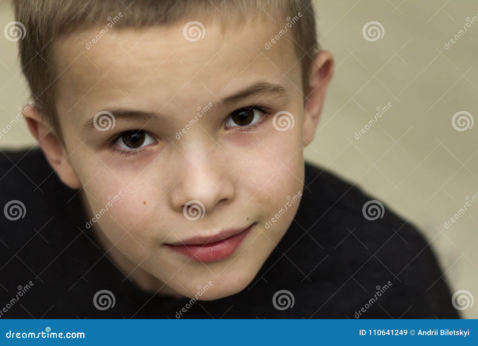 Close Up Portrait of Handsome Little Boy Stock Image - Image of model ...