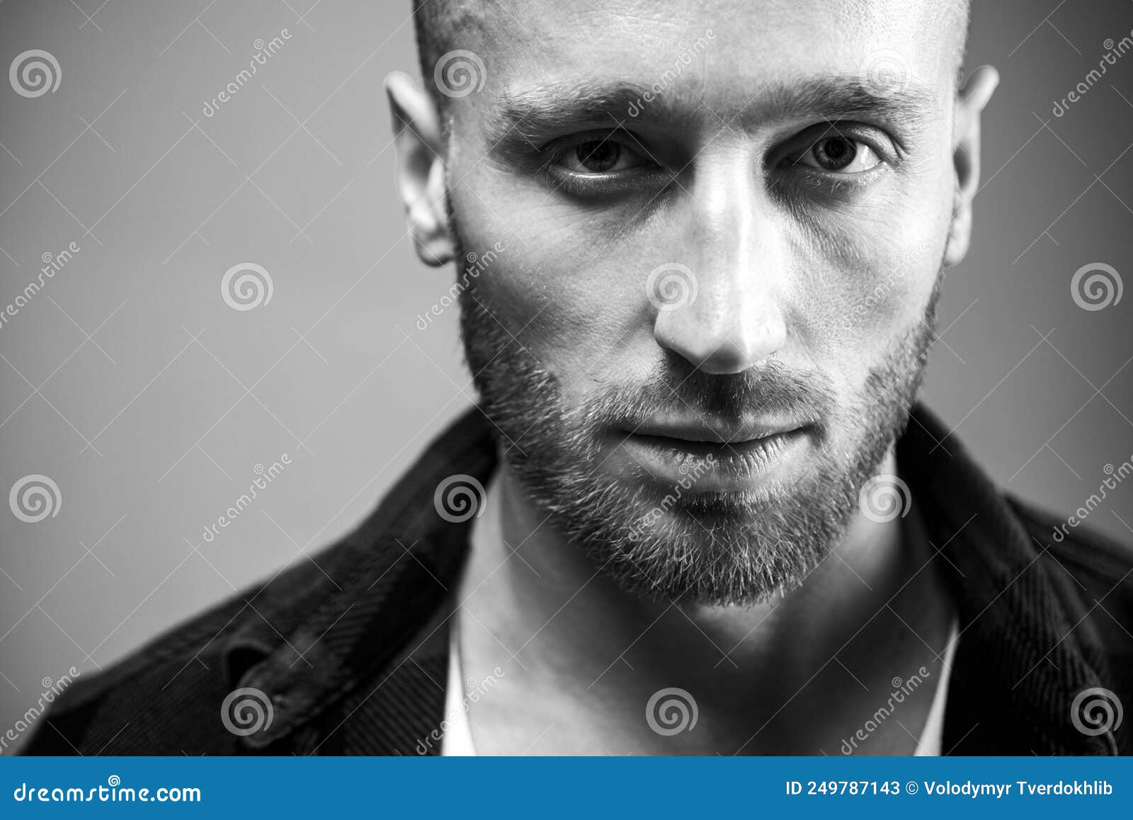 Close Up Portrait of Handsome Young Man. Stock Image - Image of model ...