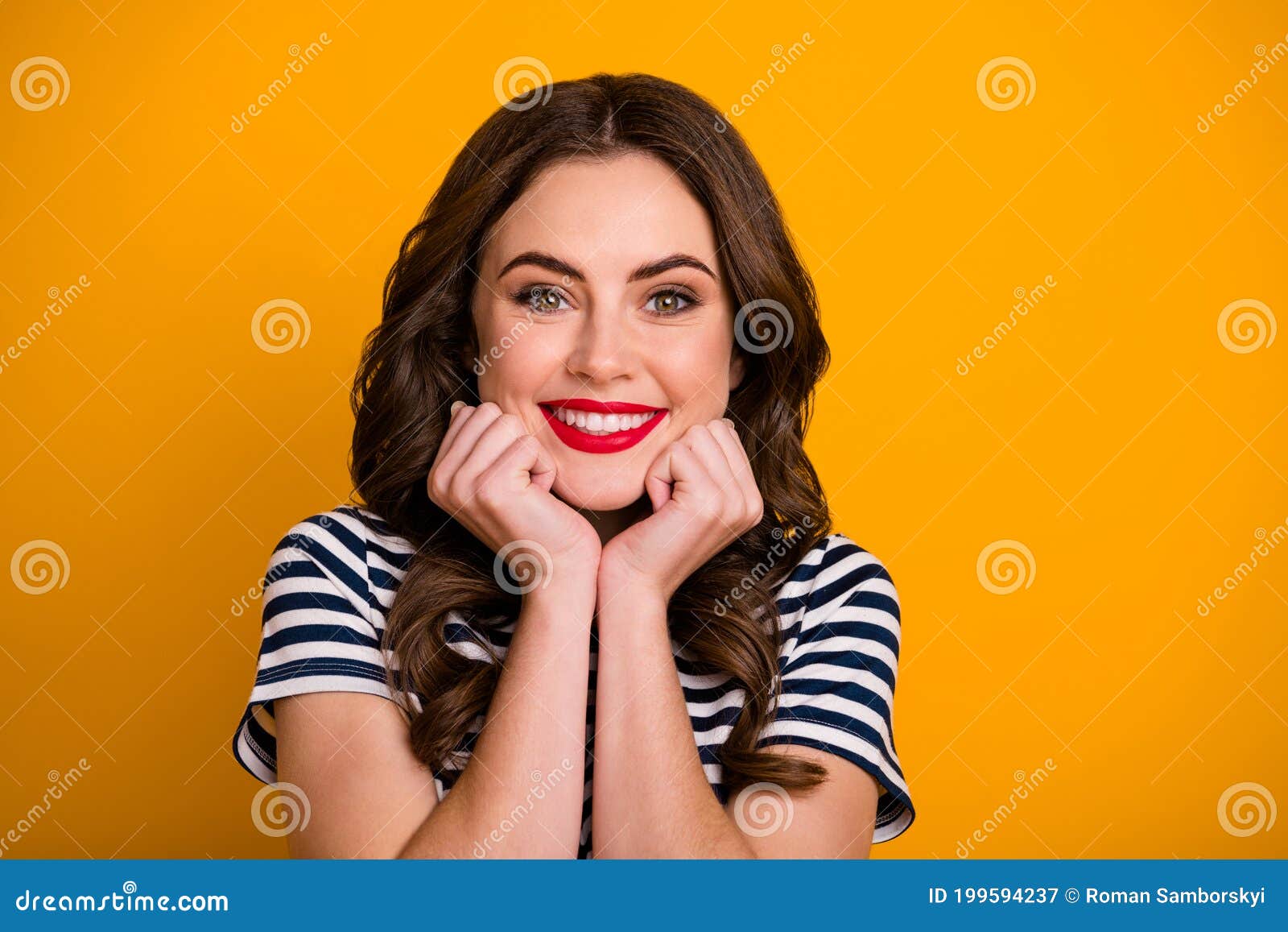 Close Up Portrait Of Her She Nice Attractive Lovely Lovable Cute