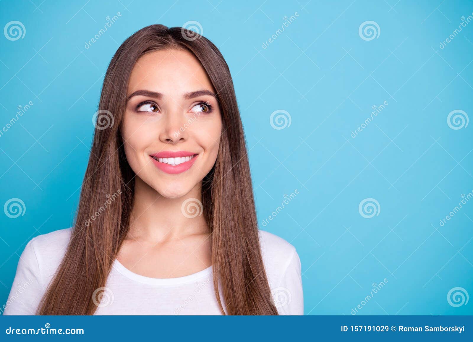 Close Up Portrait Of Her She Nice Looking Attractive Lovely Lovable