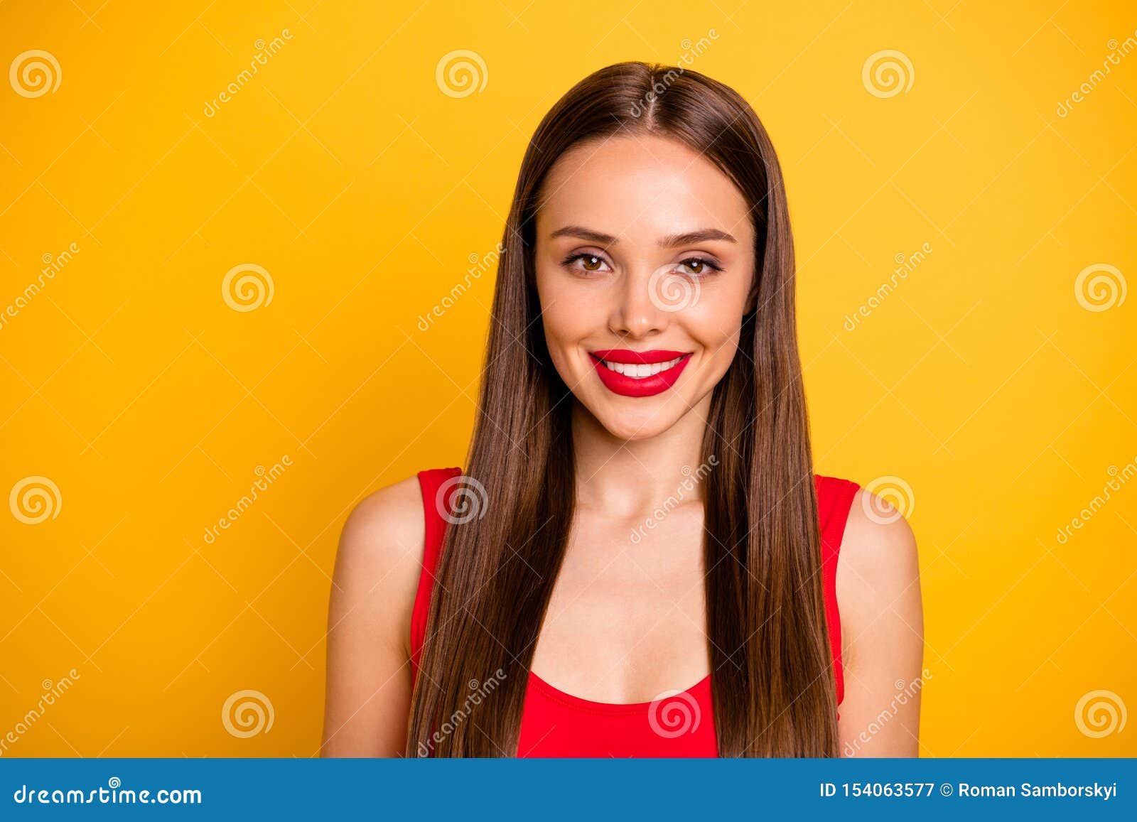 Close Up Portrait Of Her She Nice Looking Attractive Lovely Lovable