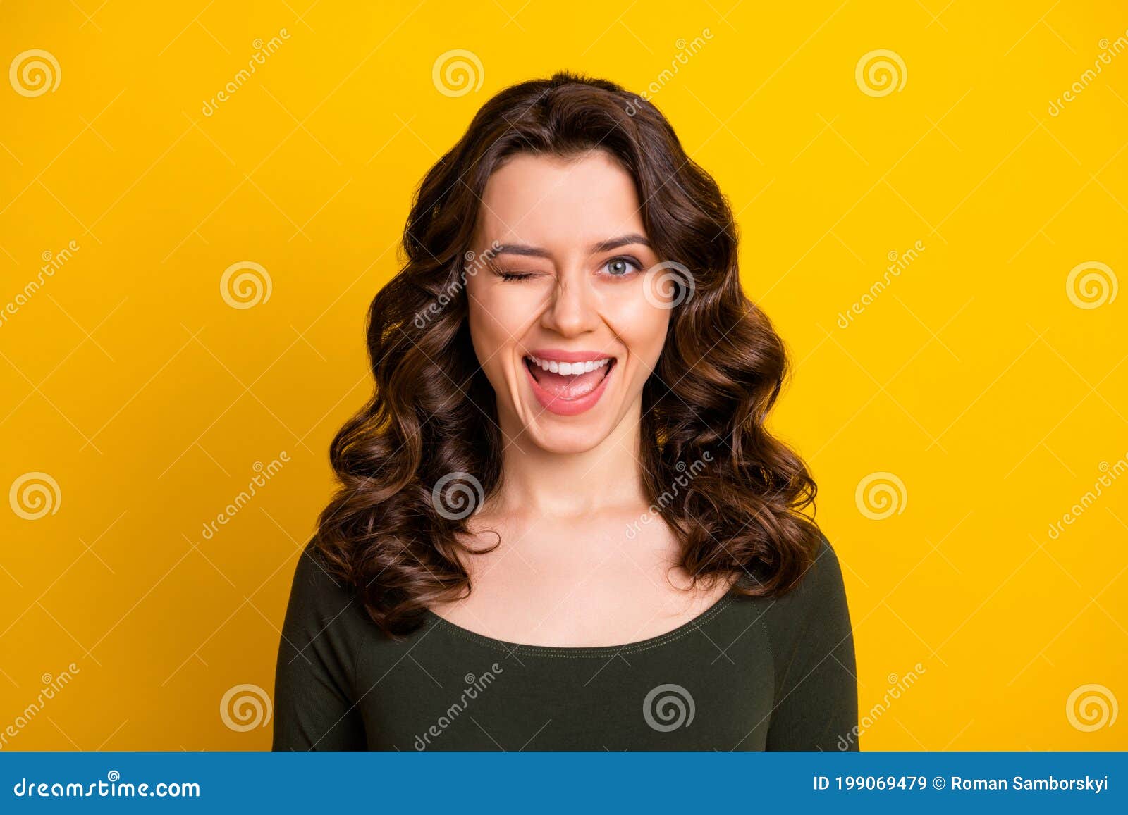 Close Up Portrait Of Her She Nice Looking Attractive Lovely Lovable