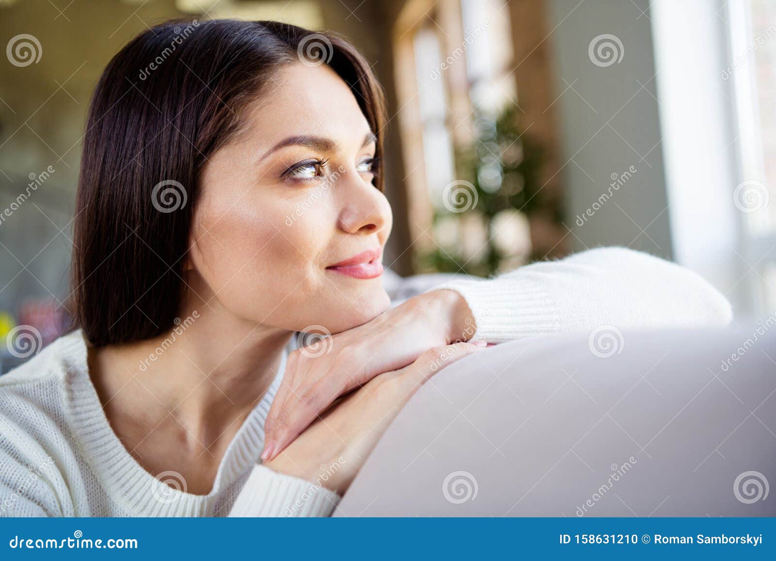 Close Up Portrait Of Her She Nice Looking Beautiful Attractive Lovely