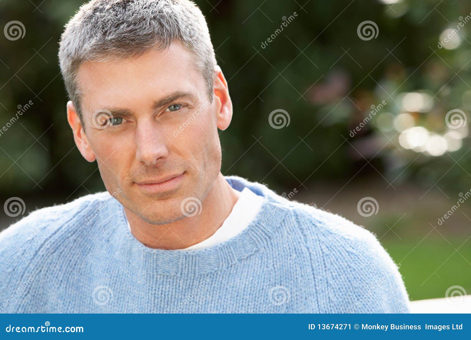 Close Up Portrait of Man Standing Outside Stock Image - Image of person ...