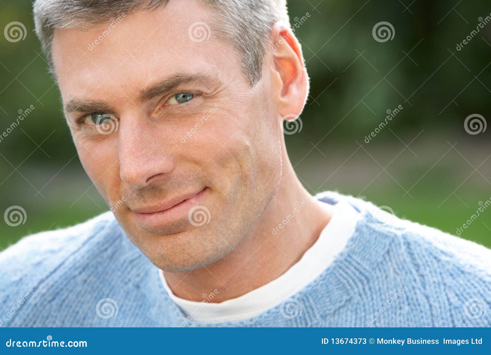 Close Up Portrait of Man Standing Outside Stock Image - Image of person ...