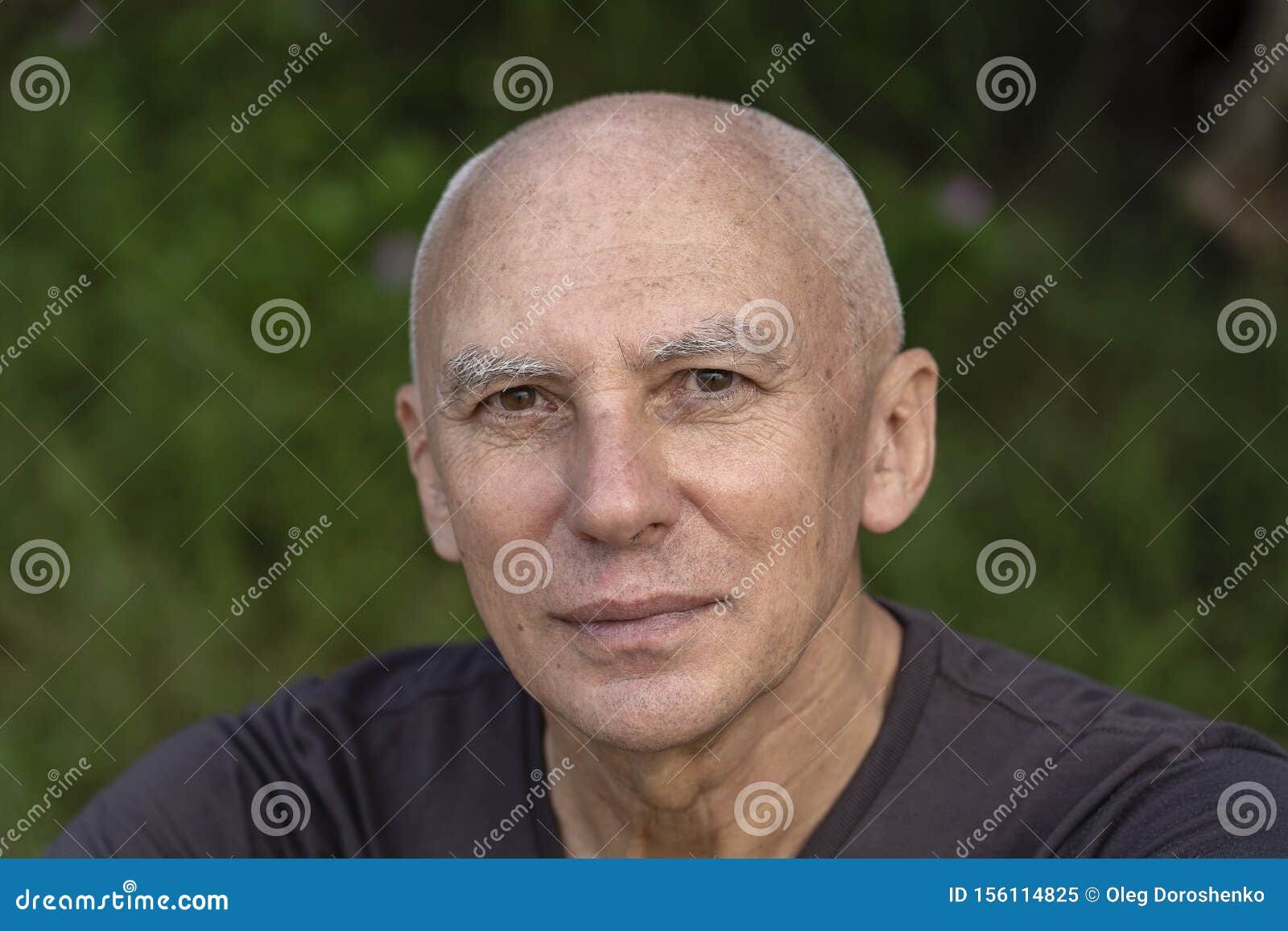 Seniors Portrait Happy Old Caucasian Man Close Up Stock Image Image
