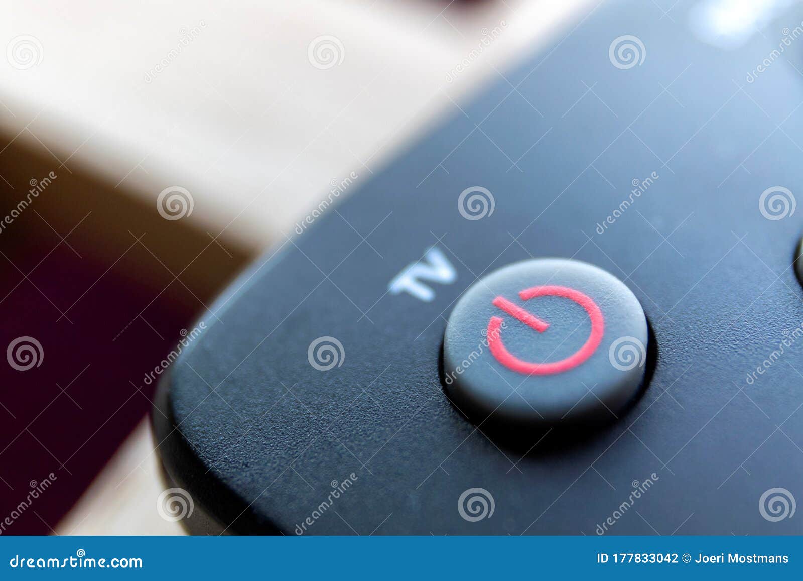 A Close Up Portrait of an on Off Button of a Remote Control for Turning ...