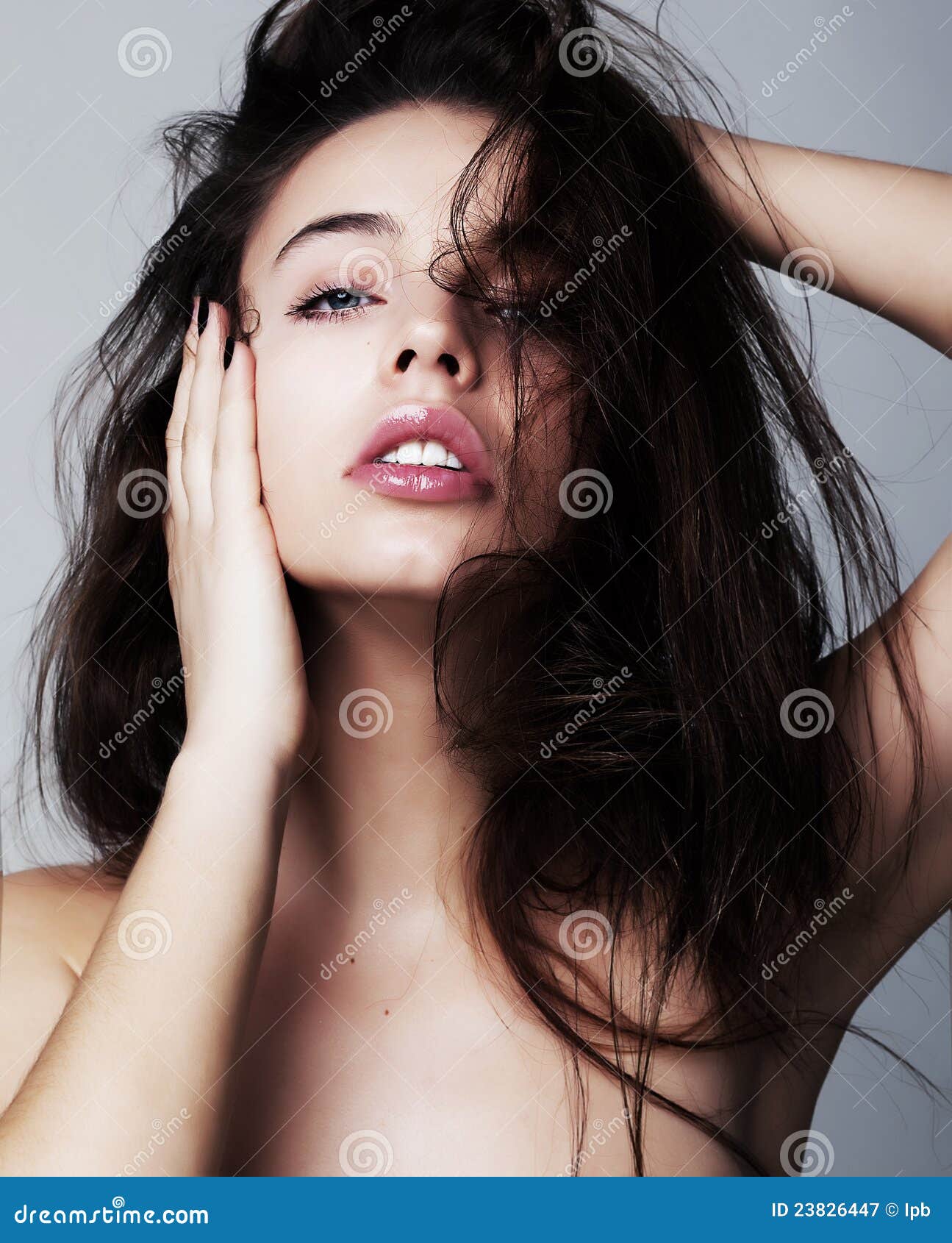 Close Up Portrait Of Pretty Beauty Girl Stock Image Image Of Clear