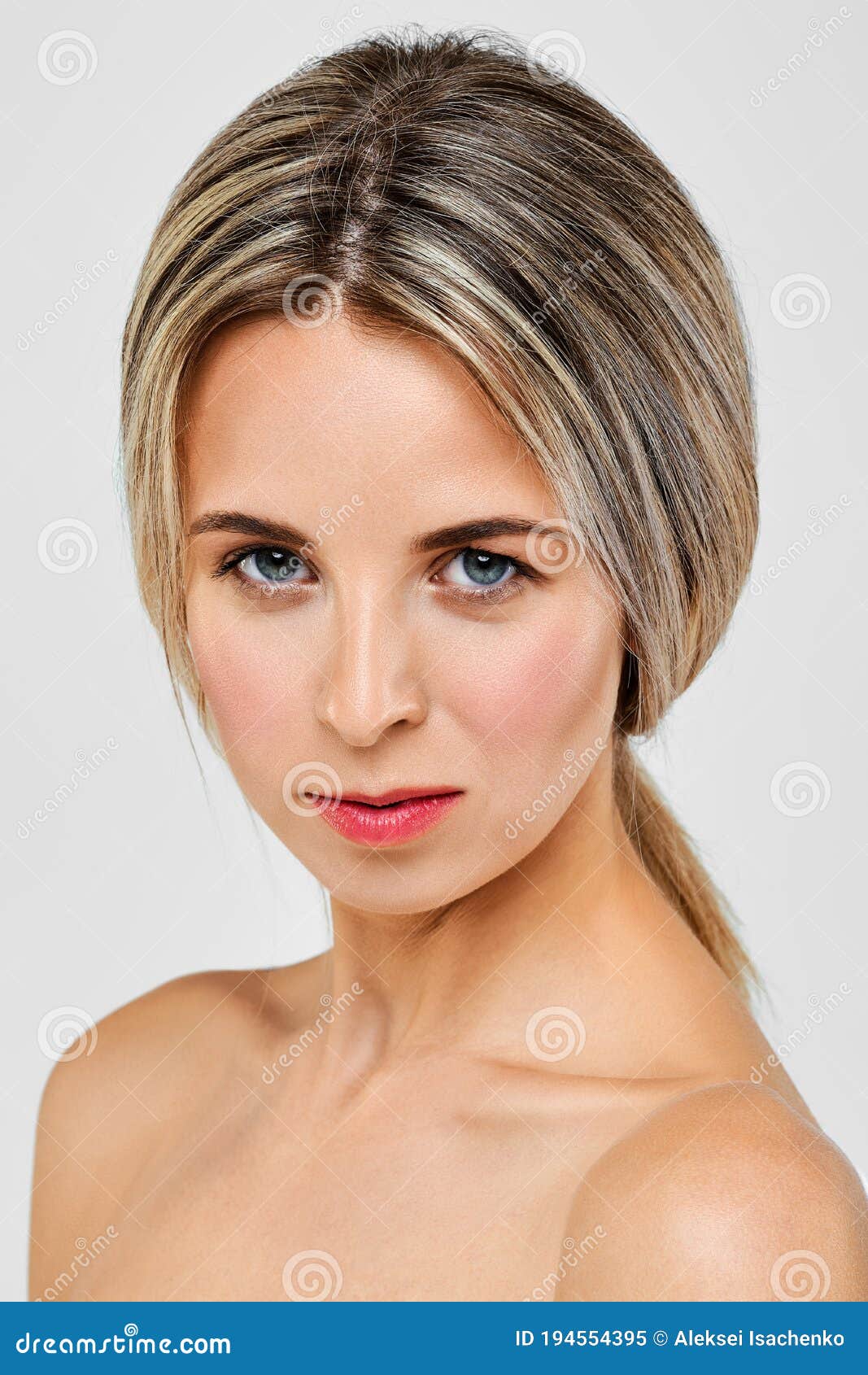 Close Up Portrait of Pretty Lady Looking Skeptical Stock Image - Image ...