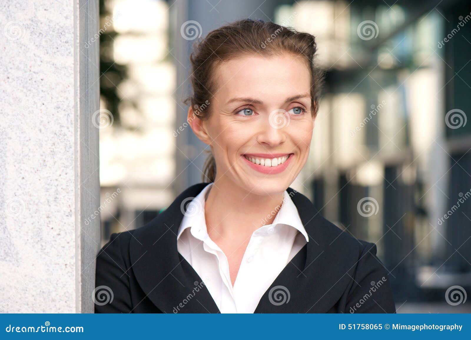 Close Up Portrait Of A Professional Business Woman Smiling Stock Image