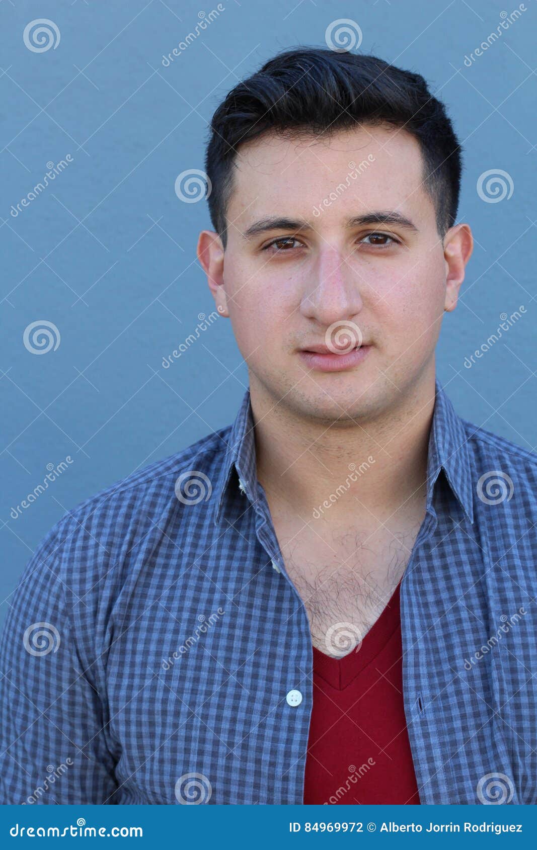 Close Up Portrait of Real Man. Undefined Face Expression Stock Photo ...