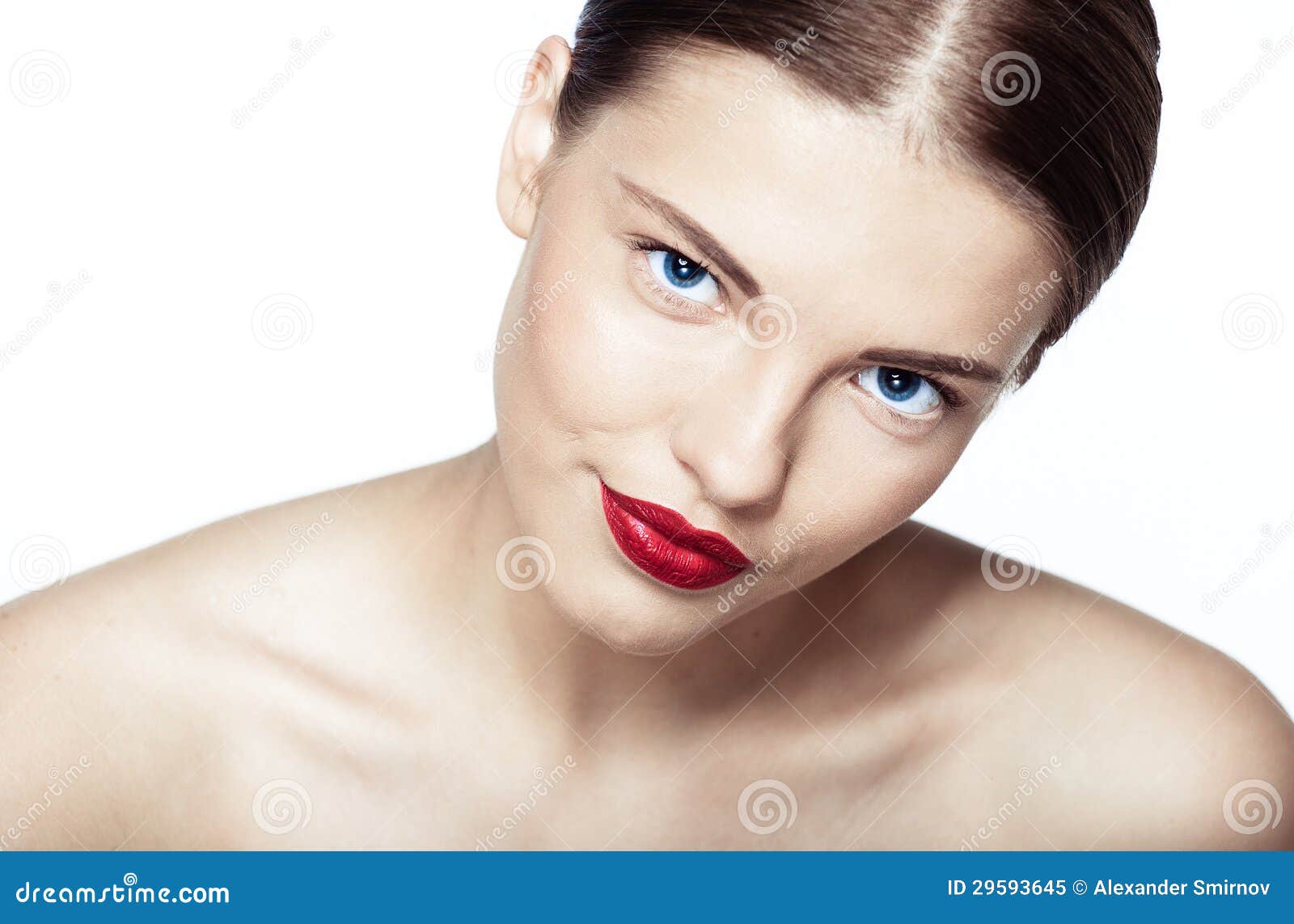 Close-up Portrait of Caucasian Young Model Stock Image - Image of eyes ...