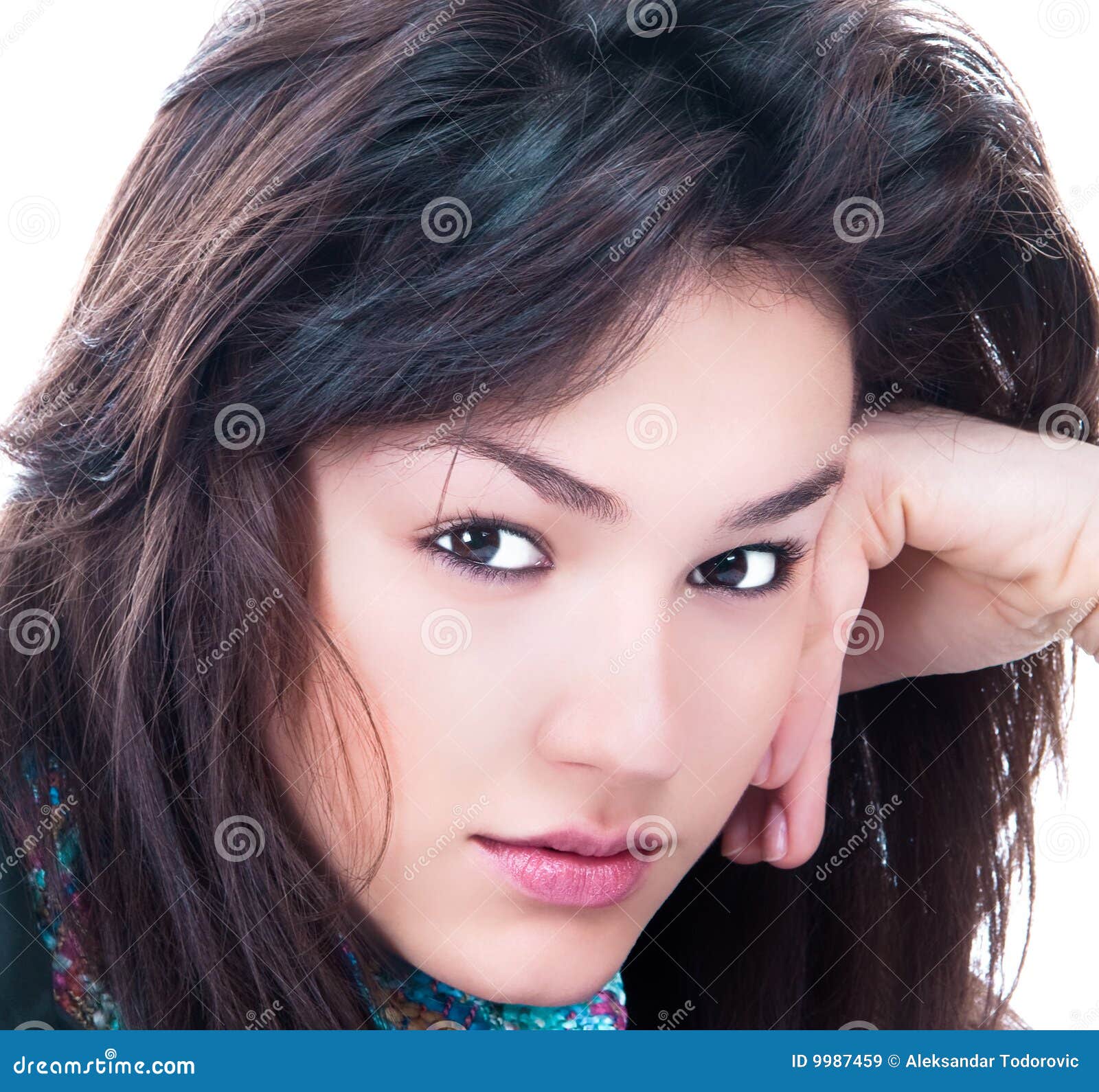 Close Up Portrait Of Caucasian Young Woman Stock Image Image Of Fresh