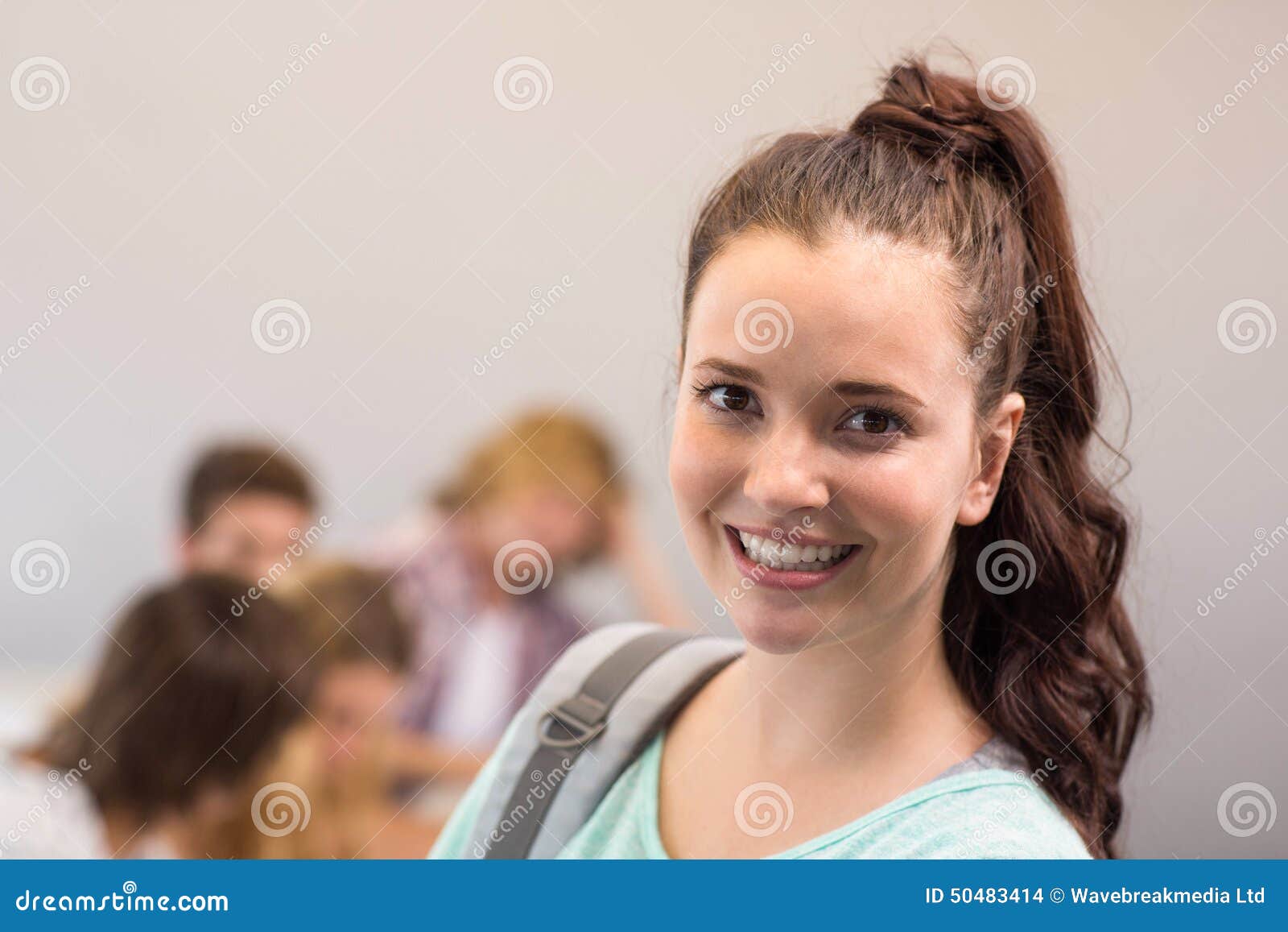 Close Up Portrait of Smiling Female Student Stock Photo - Image of ...