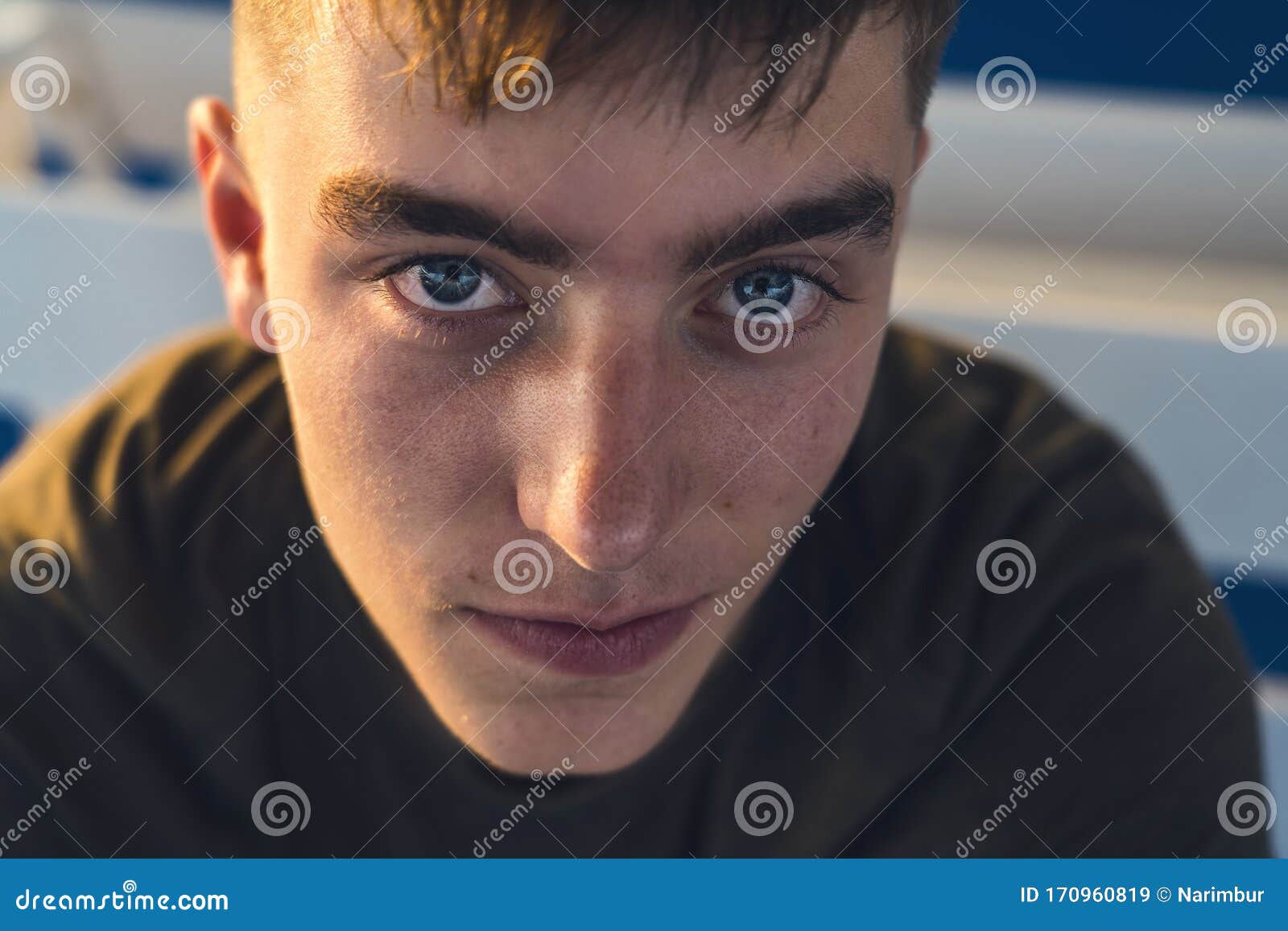 Portrait of a Smiling Young Man Stock Image - Image of caucasian ...