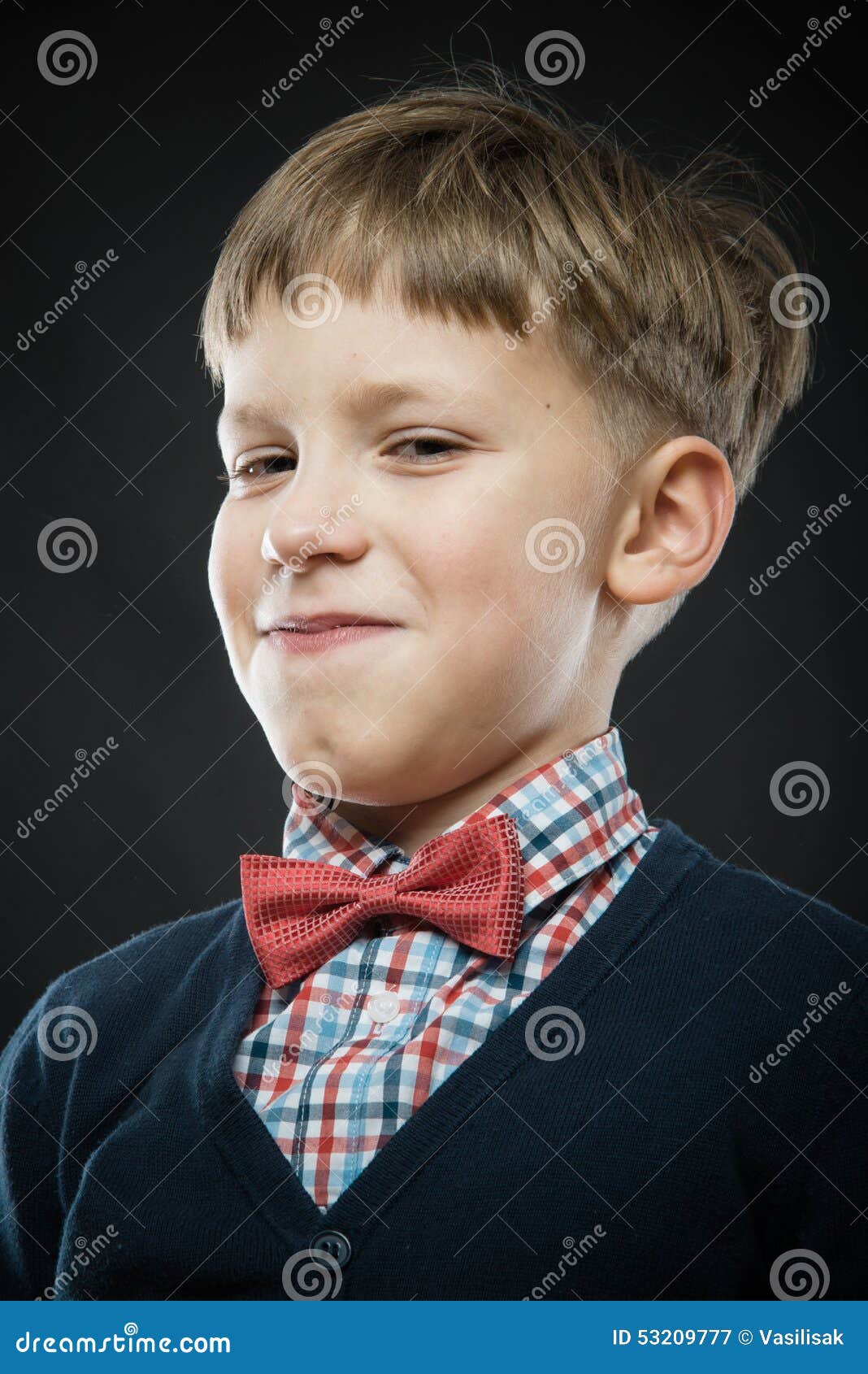 Close Up Portrait of Smug Boy Stock Image - Image of happy, cheerful ...