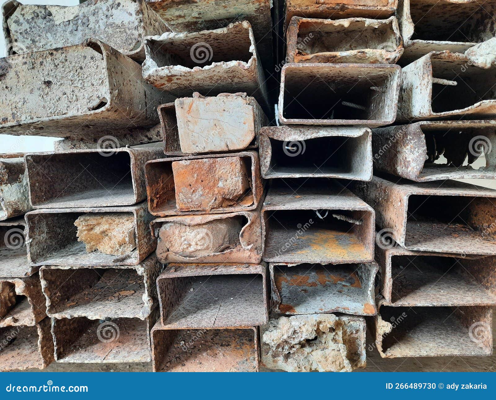 Close Up Portrait of a Square-shaped Hollow Iron Project Stock Photo ...