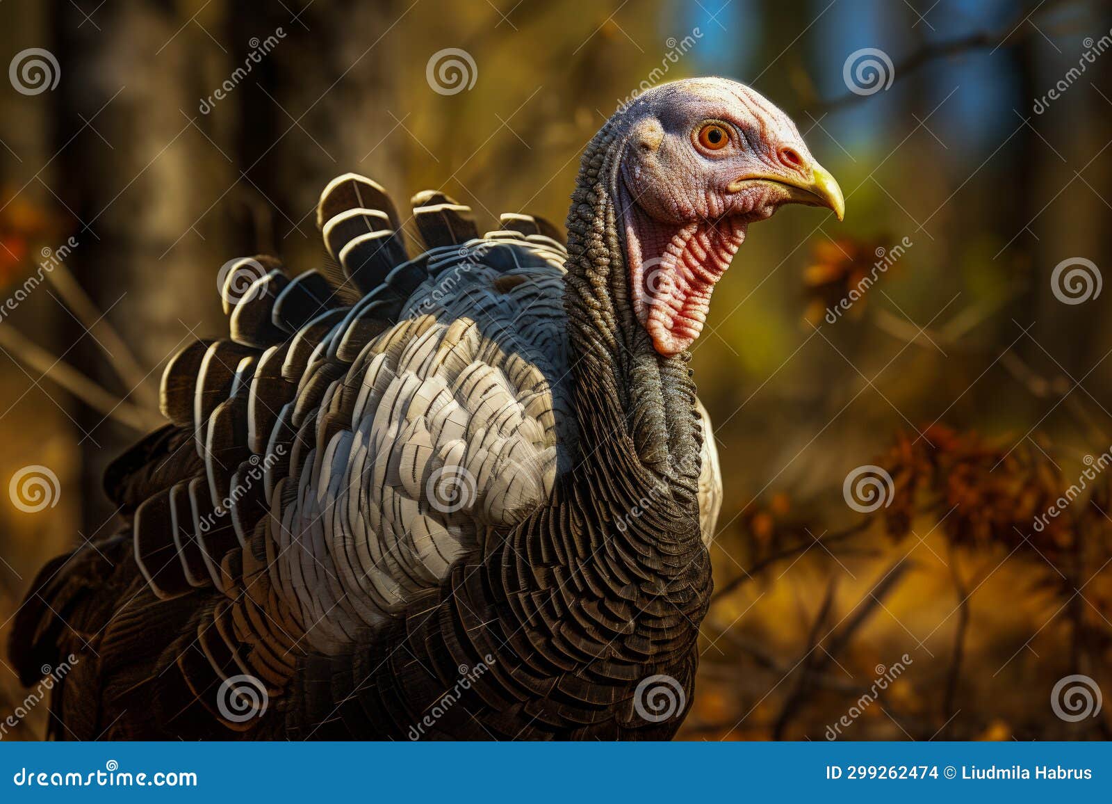 Close Up Portrait of a Turkey in a Cage. Stock Photo - Image of turkey ...