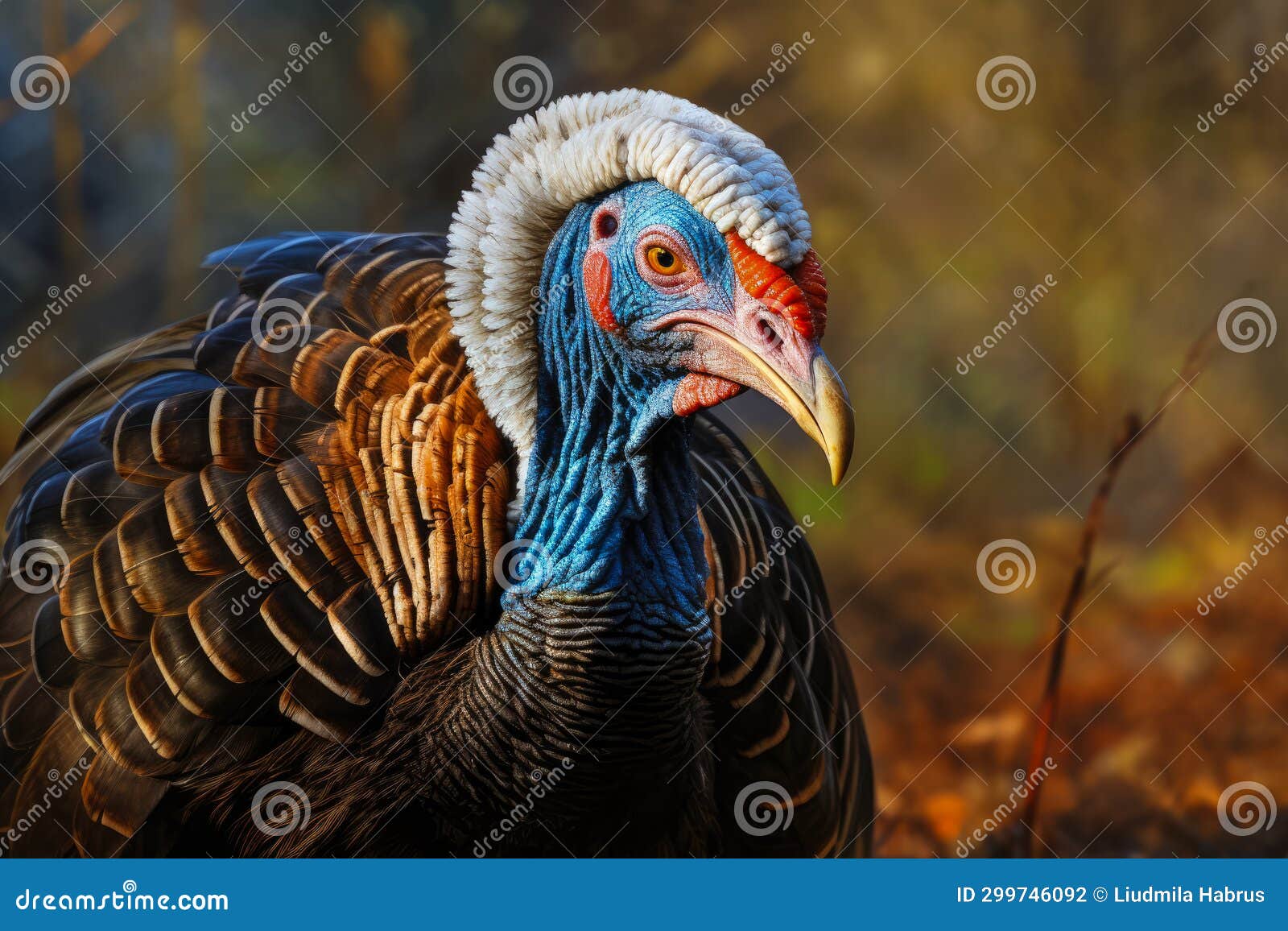 Close Up Portrait of a Turkey in a Cage. Stock Photo - Image of closeup ...