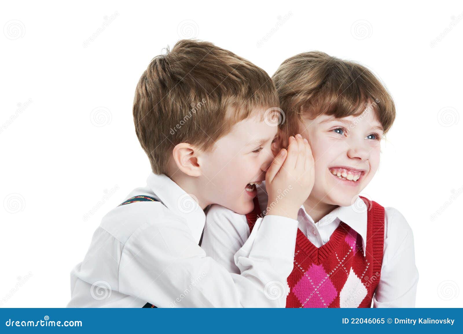 Close-up Portrait of Two Children in Bed Stock Image - Image of ...