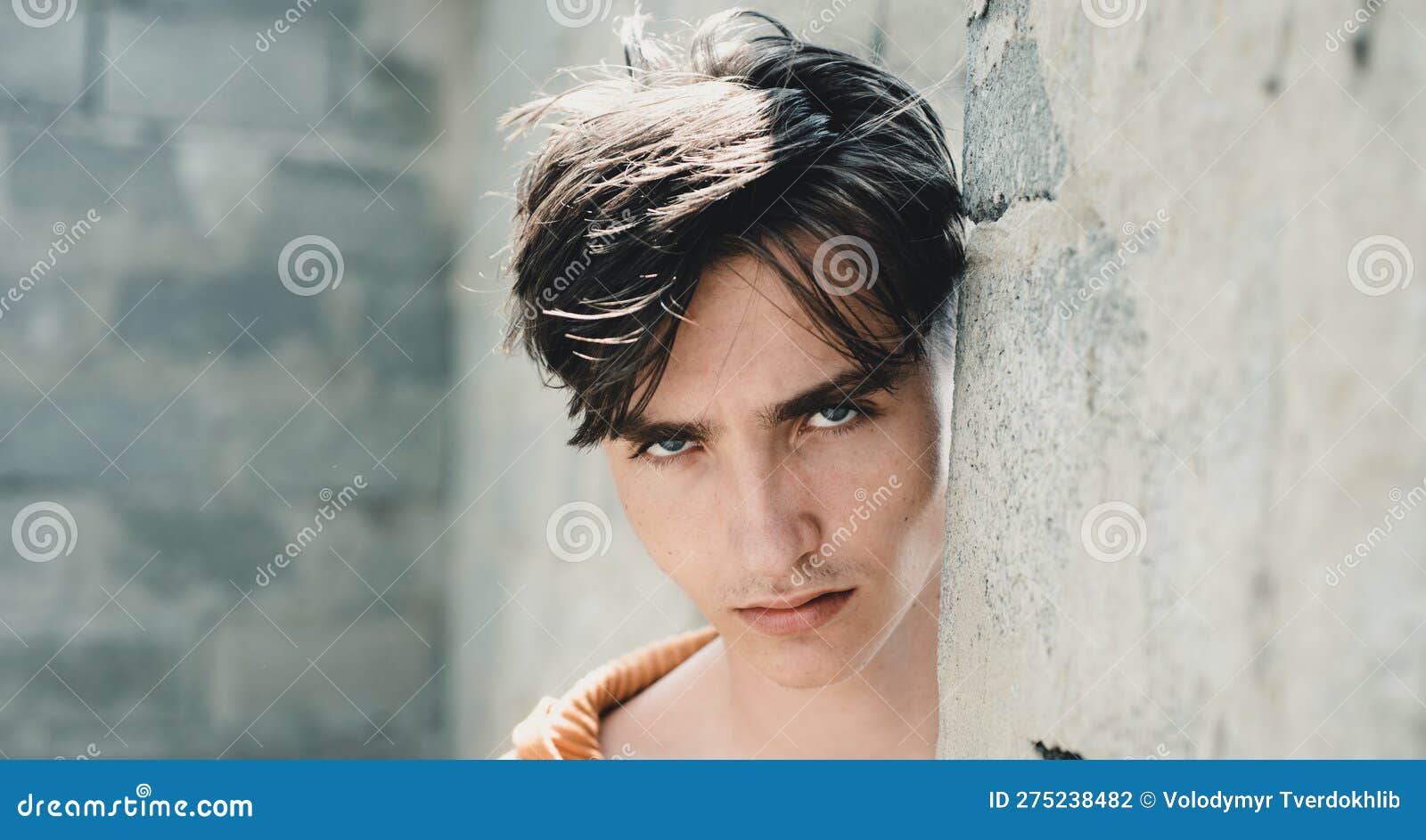 Close Up Portrait of a Very Handsome Man. Serious Man Face. Man Face ...