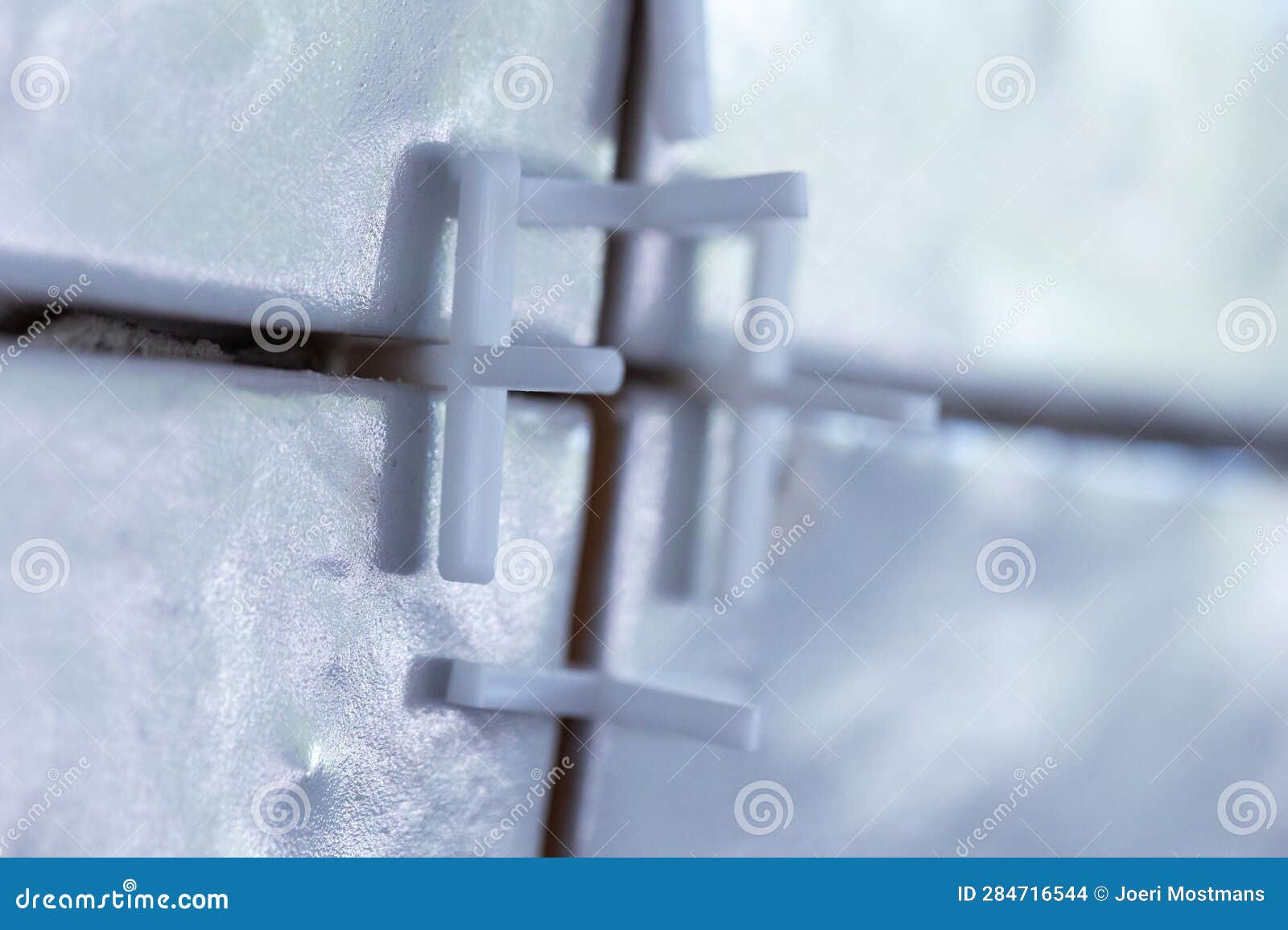 A Close Up Portrait of White Plastic Joint Spacers Placed in the ...