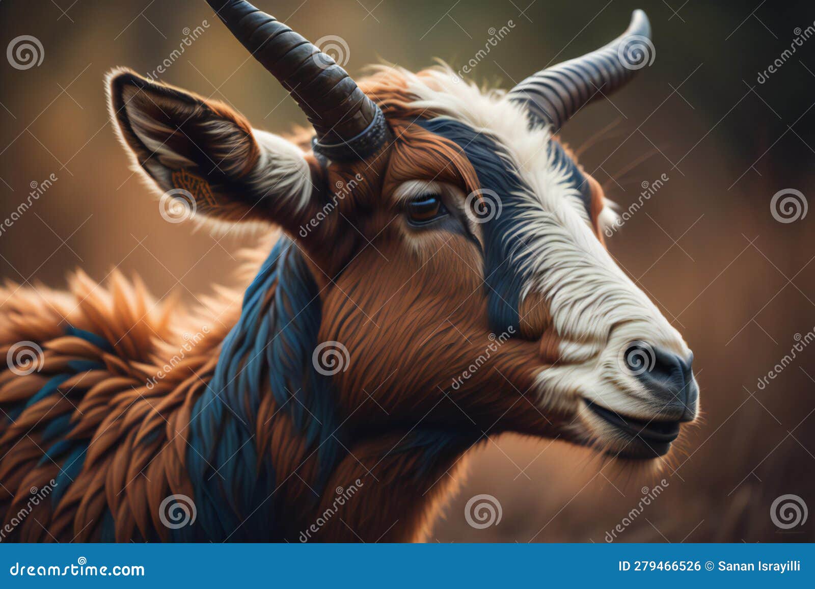 Close-up Portrait of a Wild African Antelope in the Wild. Ai Generated ...