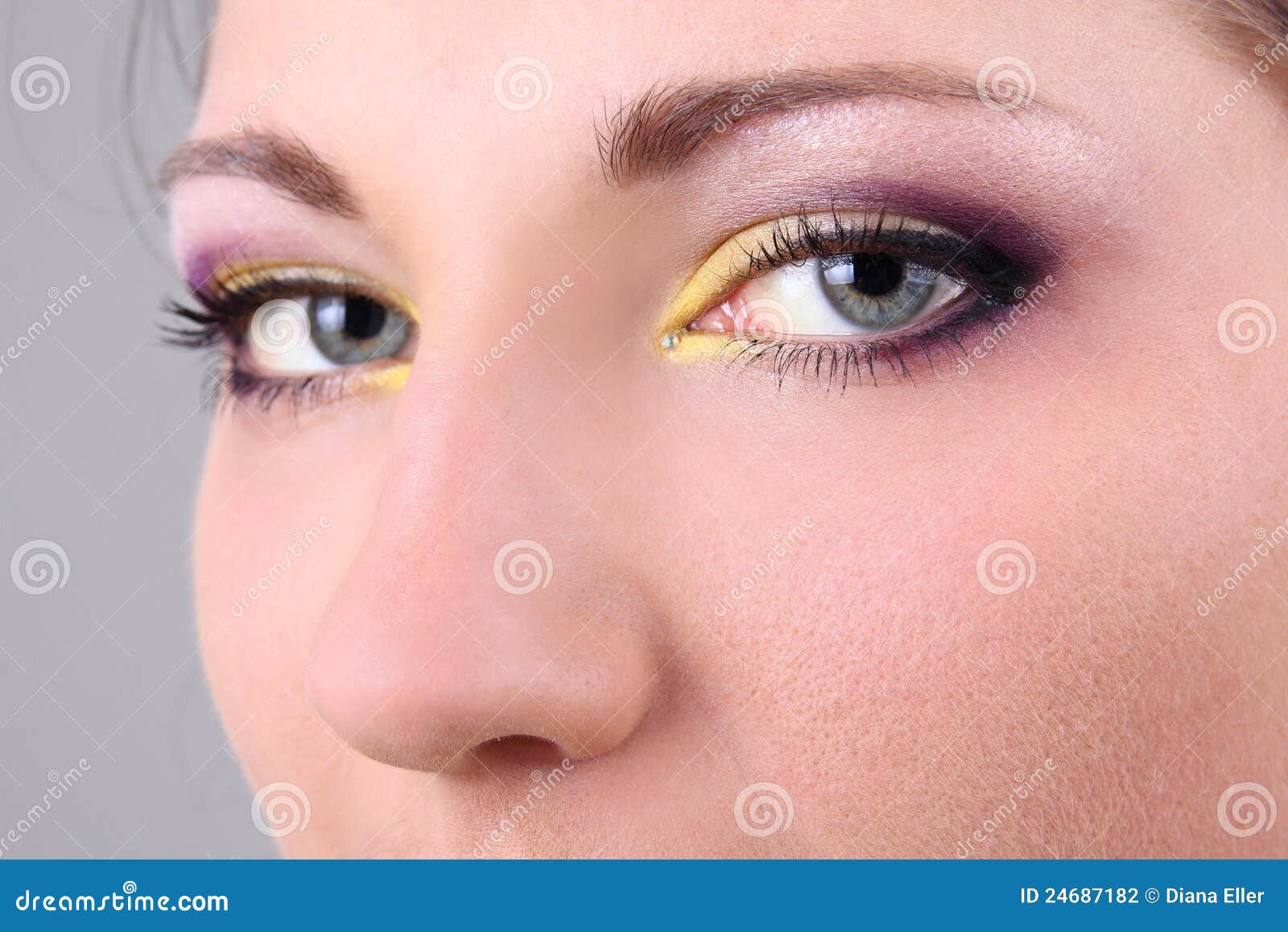 Close-up Portrait of Woman with Make Up Stock Photo - Image of ...
