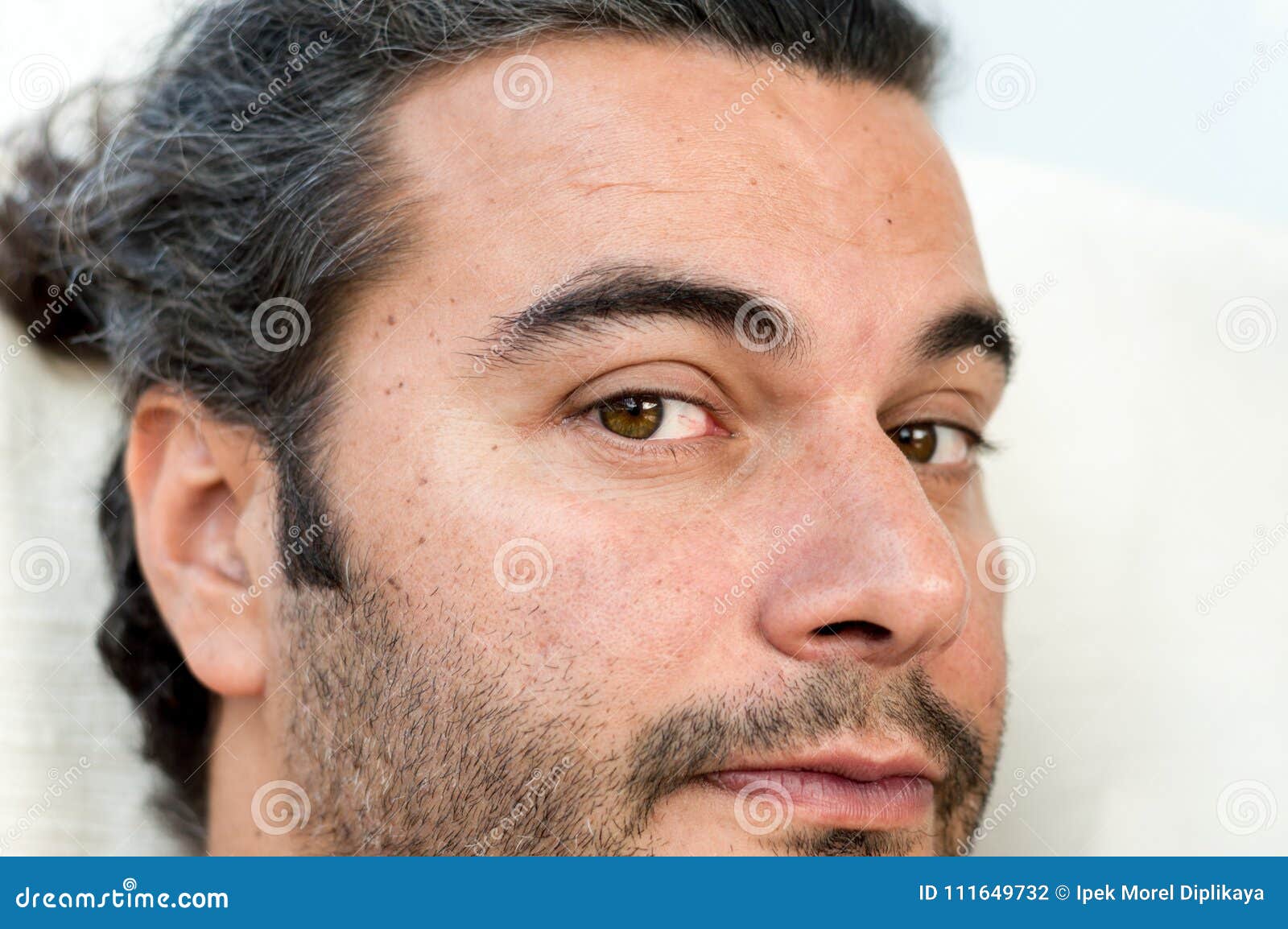 Close Up Portrait of Young Handsome Man Looking into the Camera Stock ...