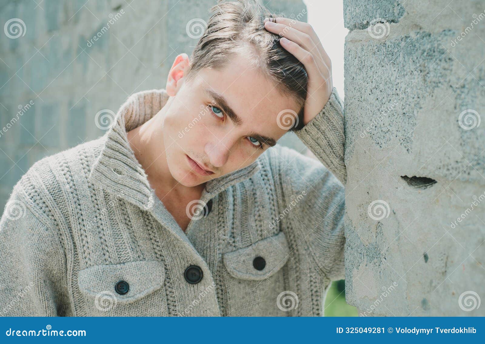 Close Up Portrait of Young Man. Handsome Guy Face. Stock Image - Image ...