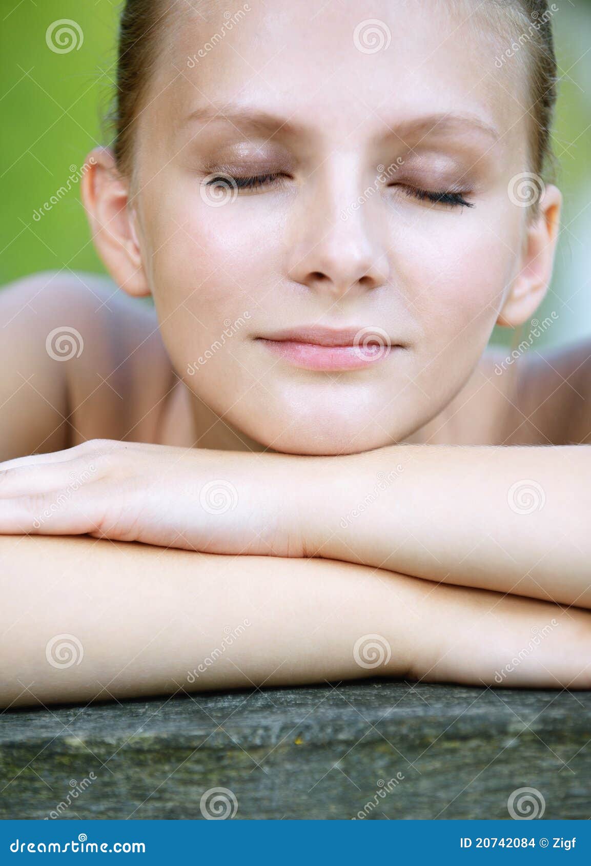 Close-up Portrait of Young Pretty Stock Photo - Image of outside ...