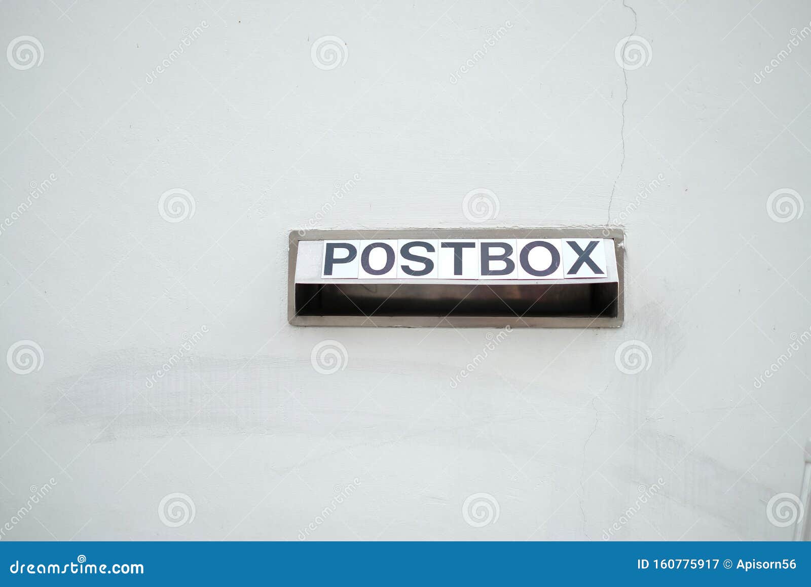Postbox Built-in the Concrete Wall Stock Image - Image of style, built ...