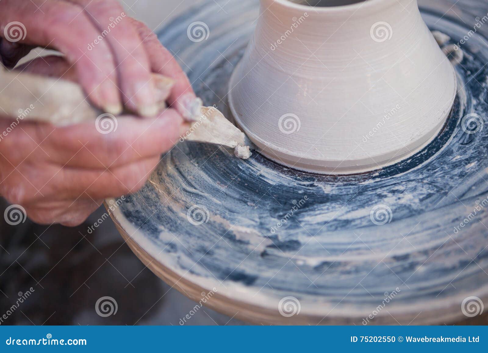 Close-up of Potter Making Pot Stock Photo - Image of closeup, carving ...