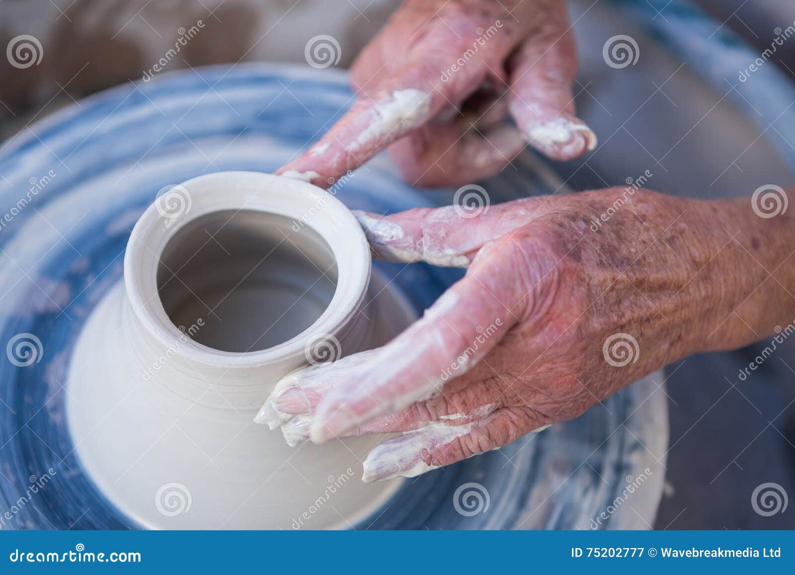 Close-up of Potter Making Pot Stock Image - Image of craftsperson ...