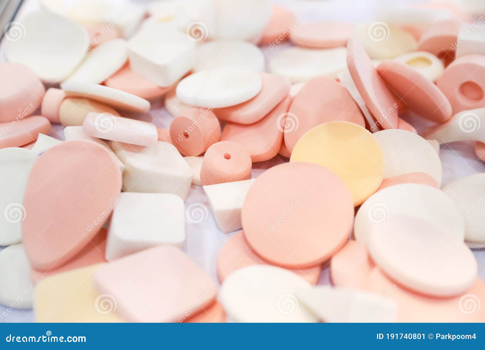 Close up powder puff stock image. Image of hold, background - 191740801