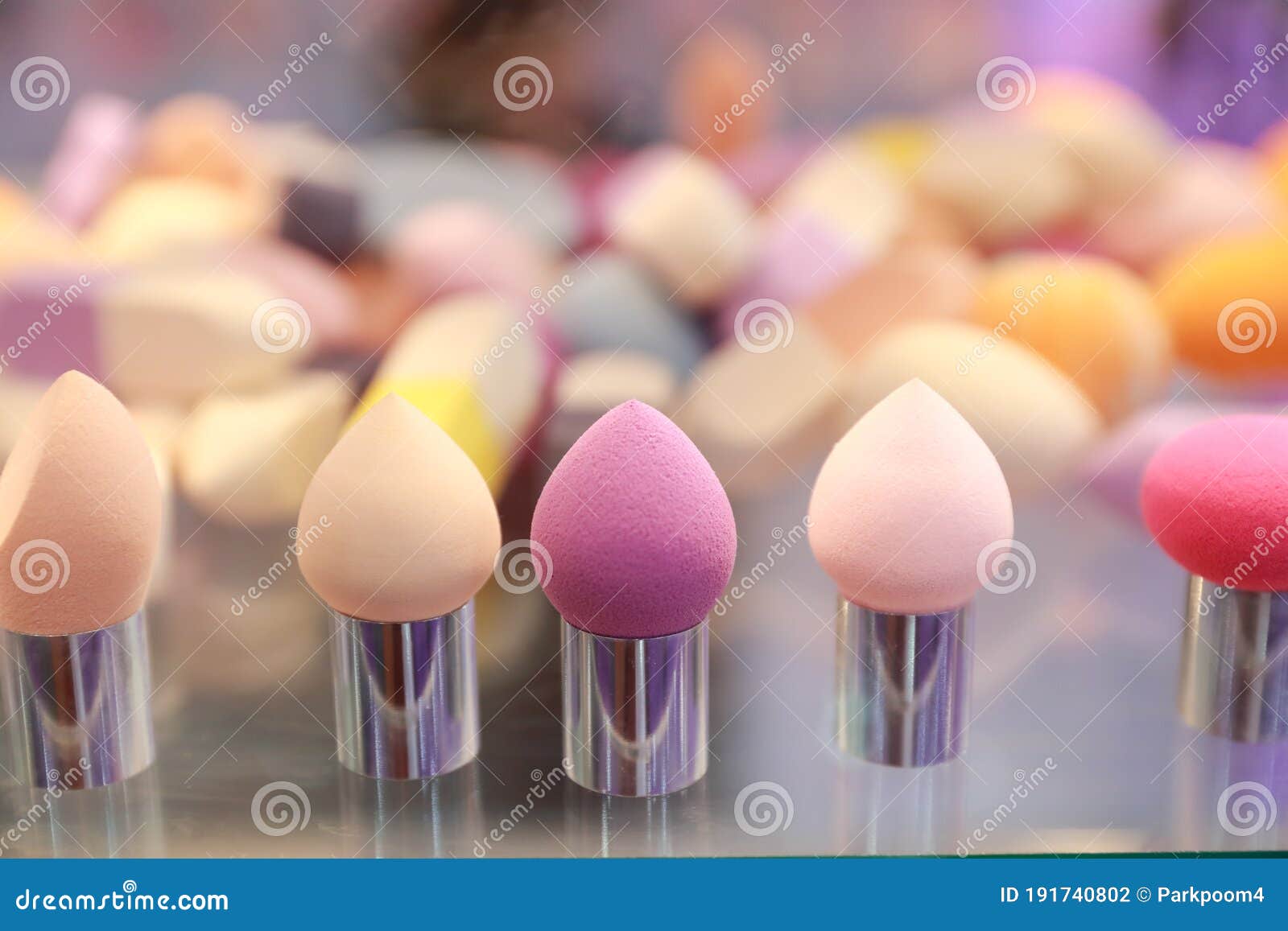 Close up powder puff stock photo. Image of applicator - 191740802