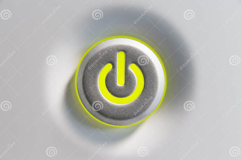 Close Up of Power Button stock photo. Image of turn, color - 7755954