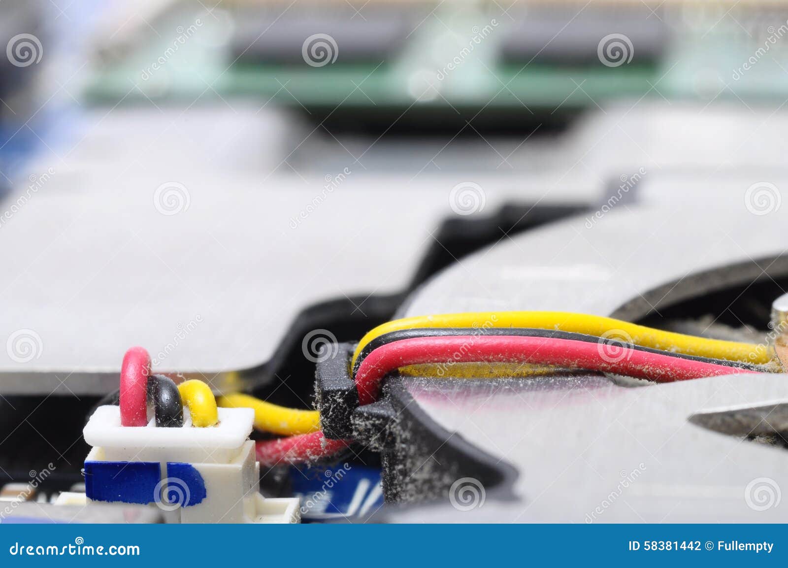 Close Up of Power Cable on Computer Stock Photo - Image of disassembly ...