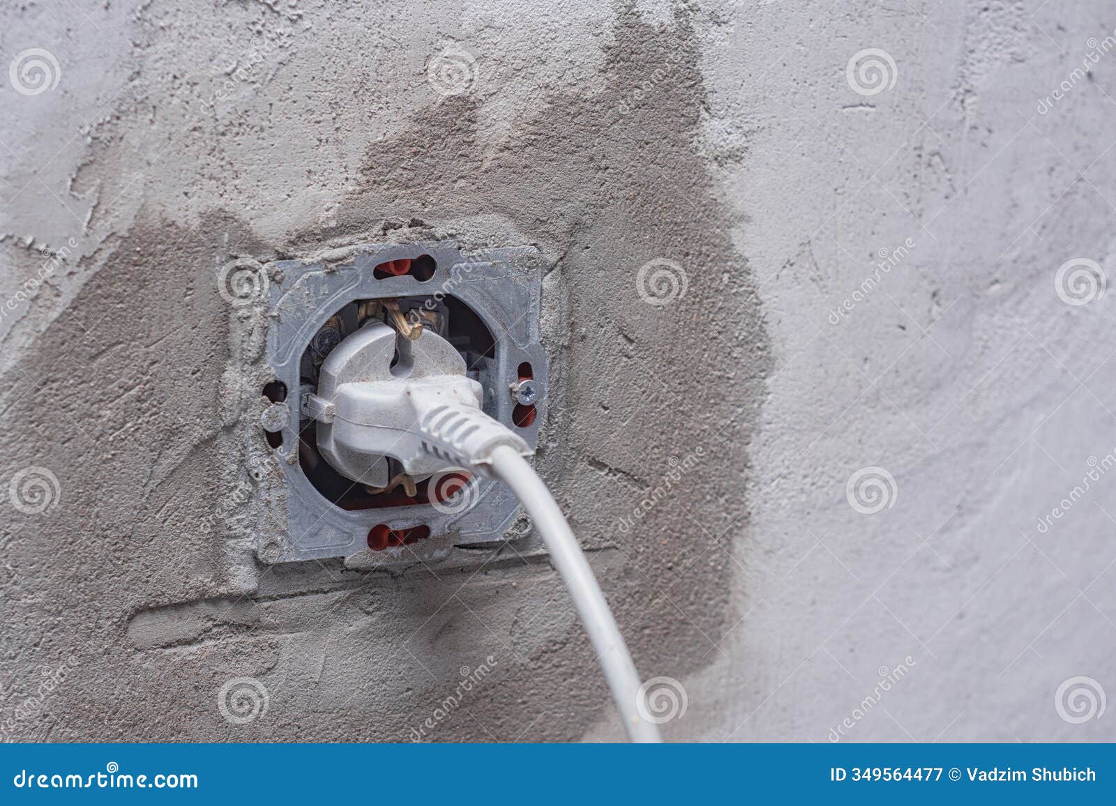 Close-Up of a Power Plug Connected To an Electrical Socket during ...