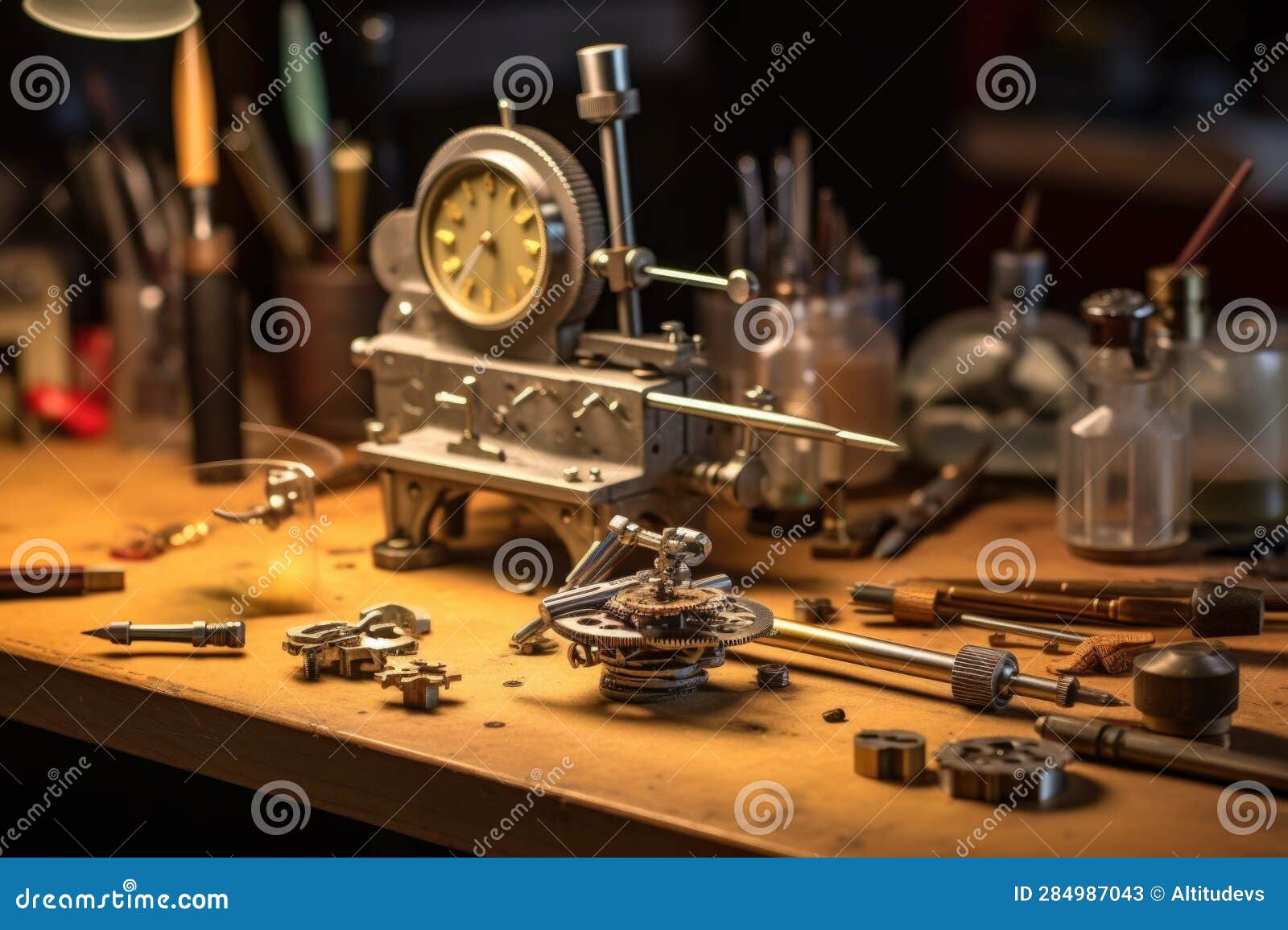 Close-up Of Precision Tools On Gunsmith Workbench Royalty-Free Stock ...