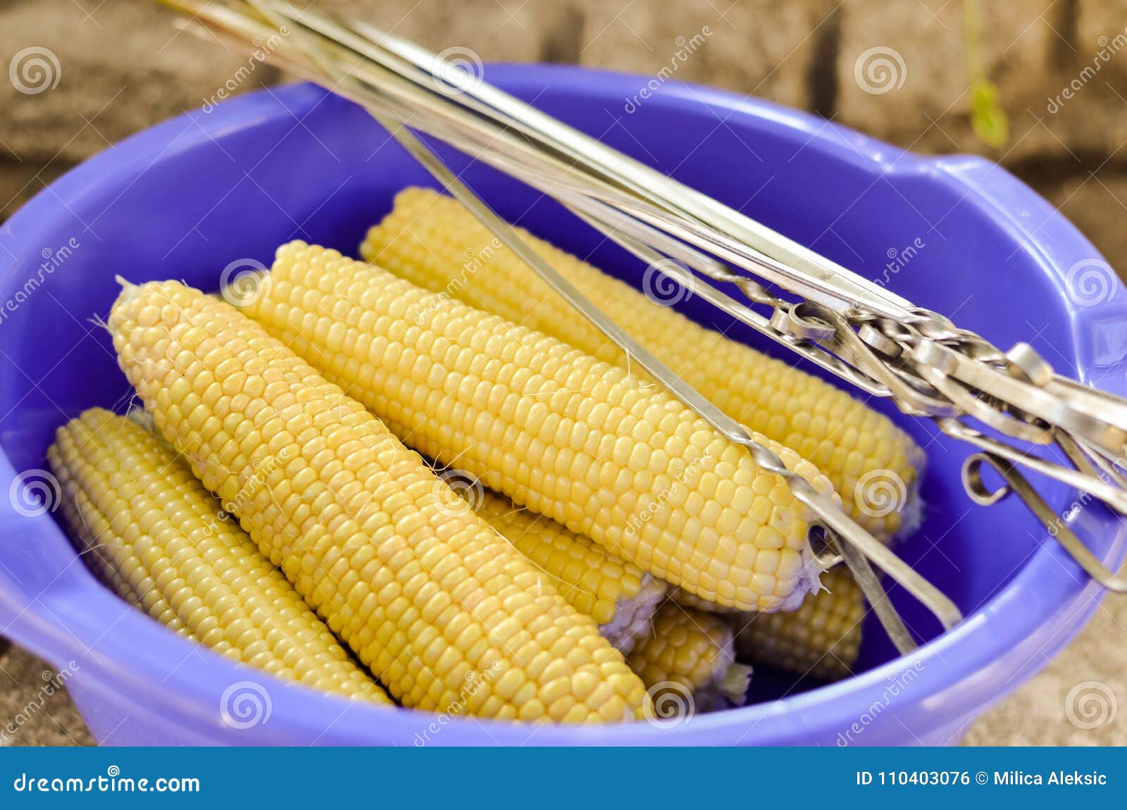 Prepare Grilled Corn. Close Up Stock Photo - Image of agriculture ...