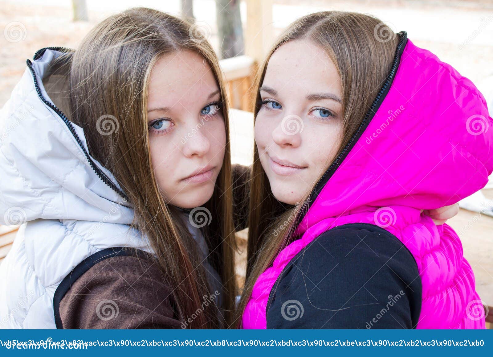 Close-up of pretty twins stock photo. Image of child - 27326444