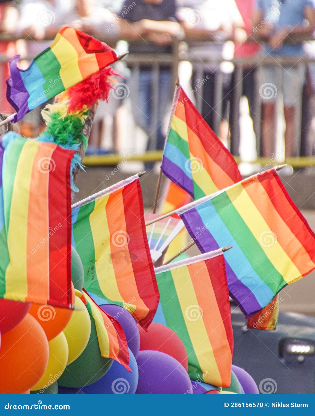 Close-up of Pride Flags at the Parade Stock Photo - Image of pride ...