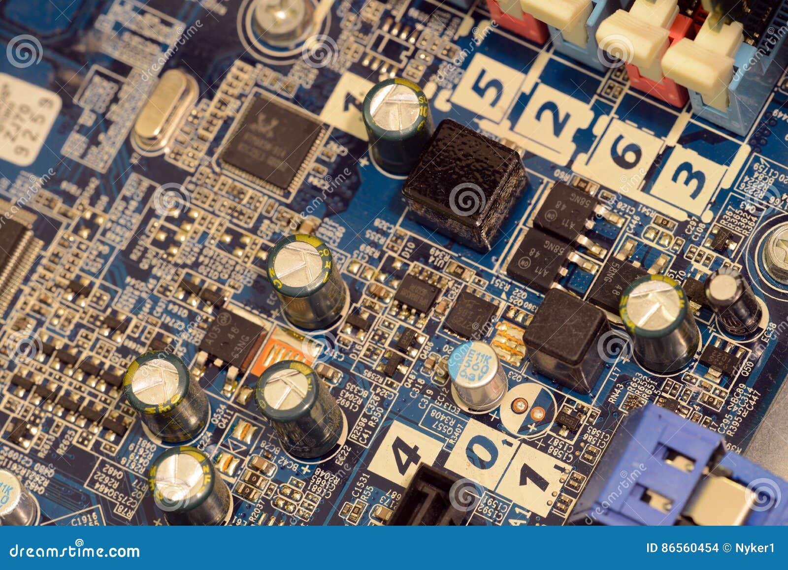 Close Up Of Circuits Electronic On Mainboard Technology Computer ...