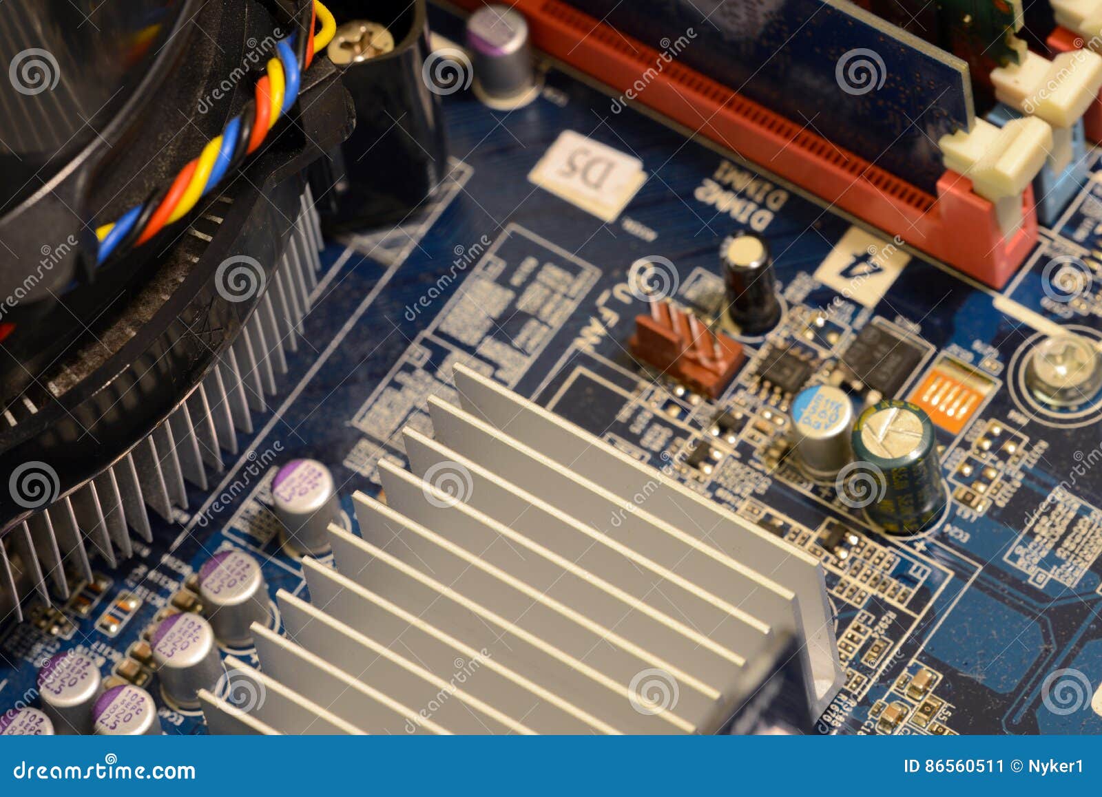 Close Up Of Circuits Electronic On Mainboard Technology Computer ...