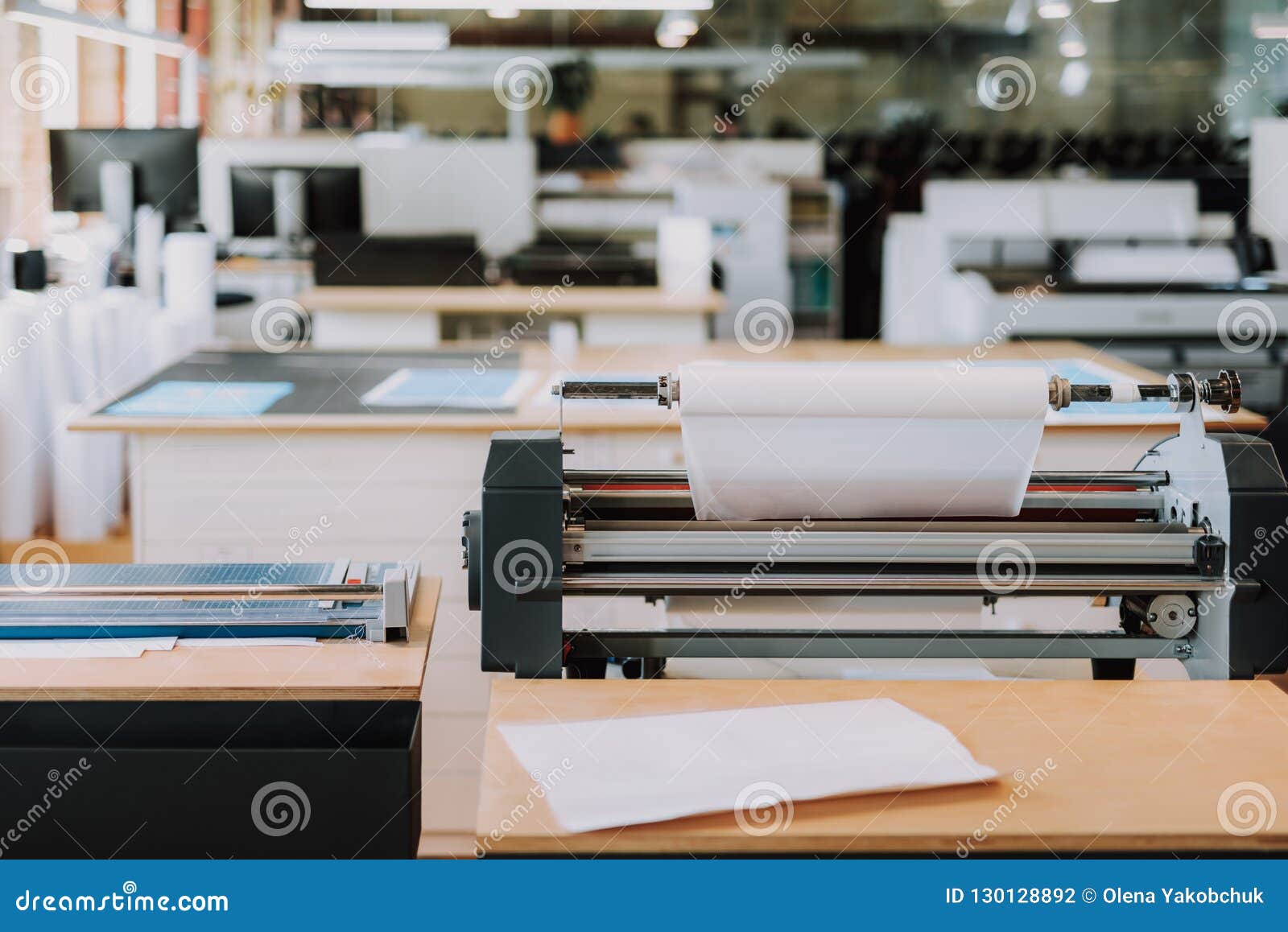 Close Up of Printer in a Modern Typography Office Stock Photo - Image ...
