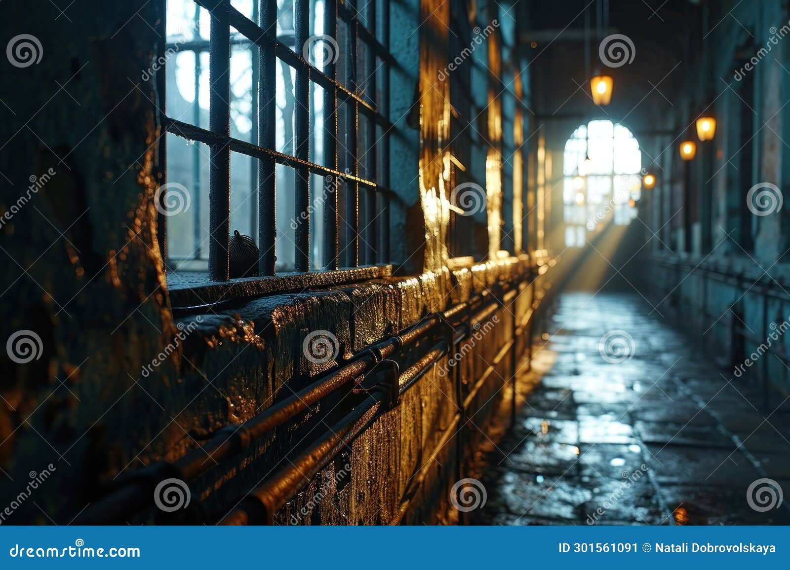 Close-up of a Prisoner Behind Bars in Jail Stock Image - Image of jail ...