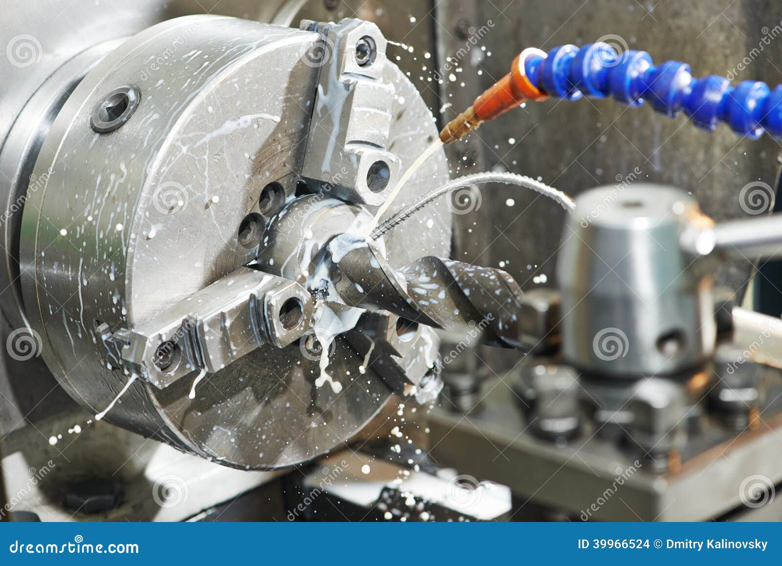 Close-up Process of Metal Drill Machining Stock Photo - Image of ...